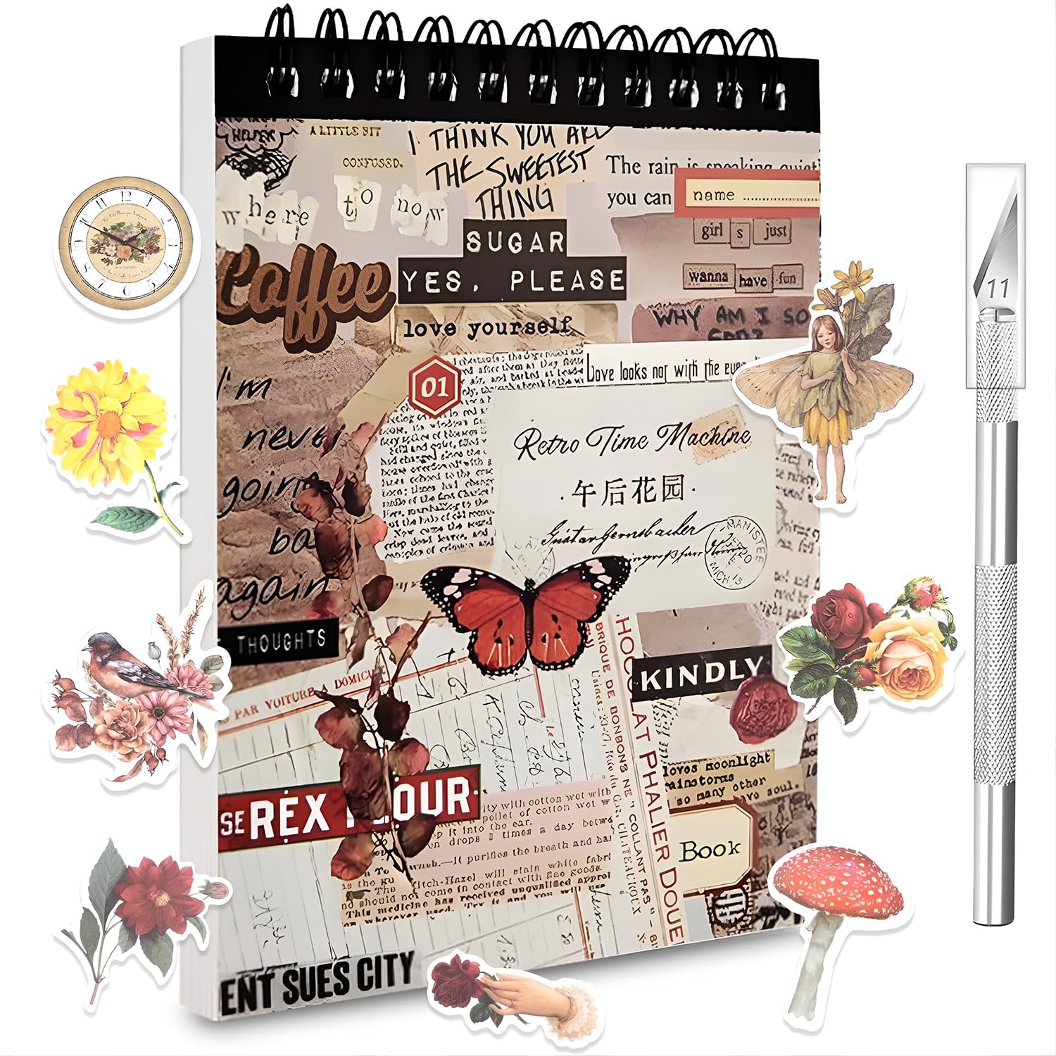 514 Pièces/50 Feuille Autocollant Scrapbooking Stickers Scrapbooking ...
