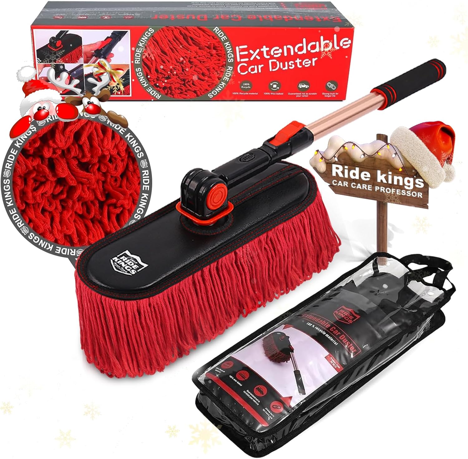 Amazon.com: RIDE KINGS Car Duster,Exterior Scratch Free Soft Car Brush ...