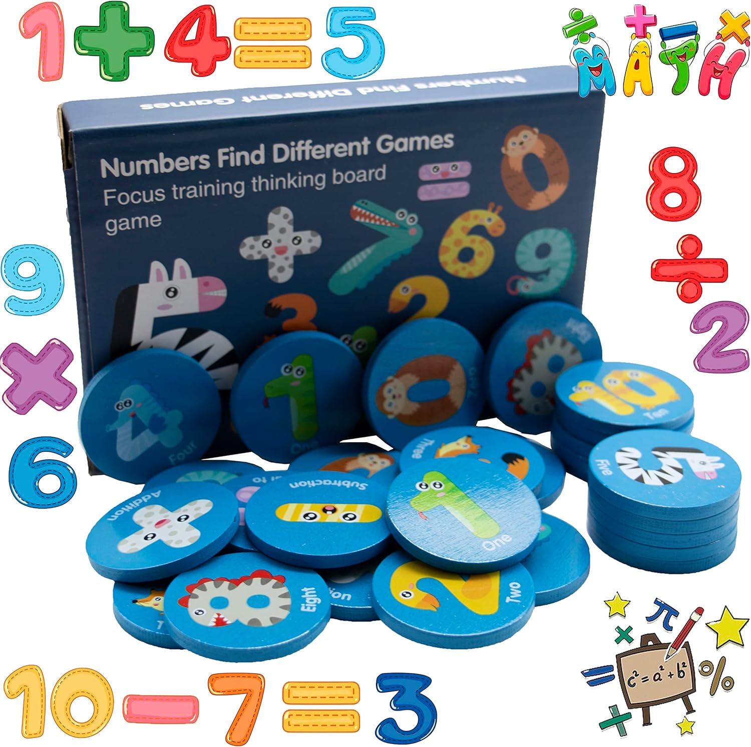 Amazon.com: CmayAlgc Wooden Memory Matching Toy Game 28 PCS Preschool ...