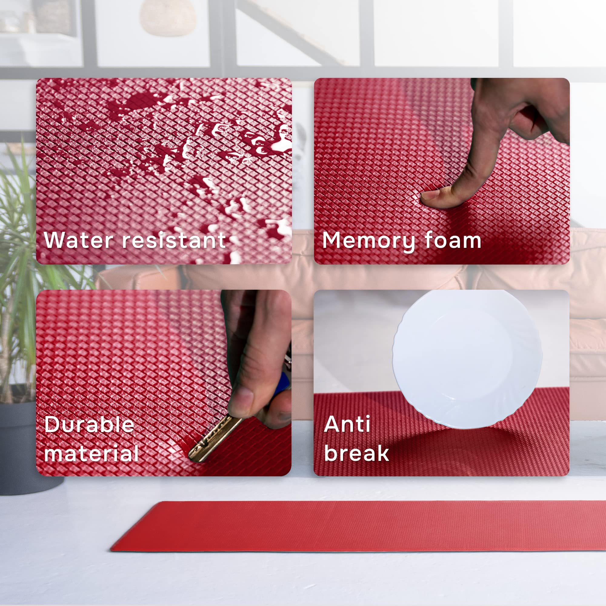 Homergy Anti Fatigue Kitchen Mats for Floor 2 PCS, Memory Foam ...