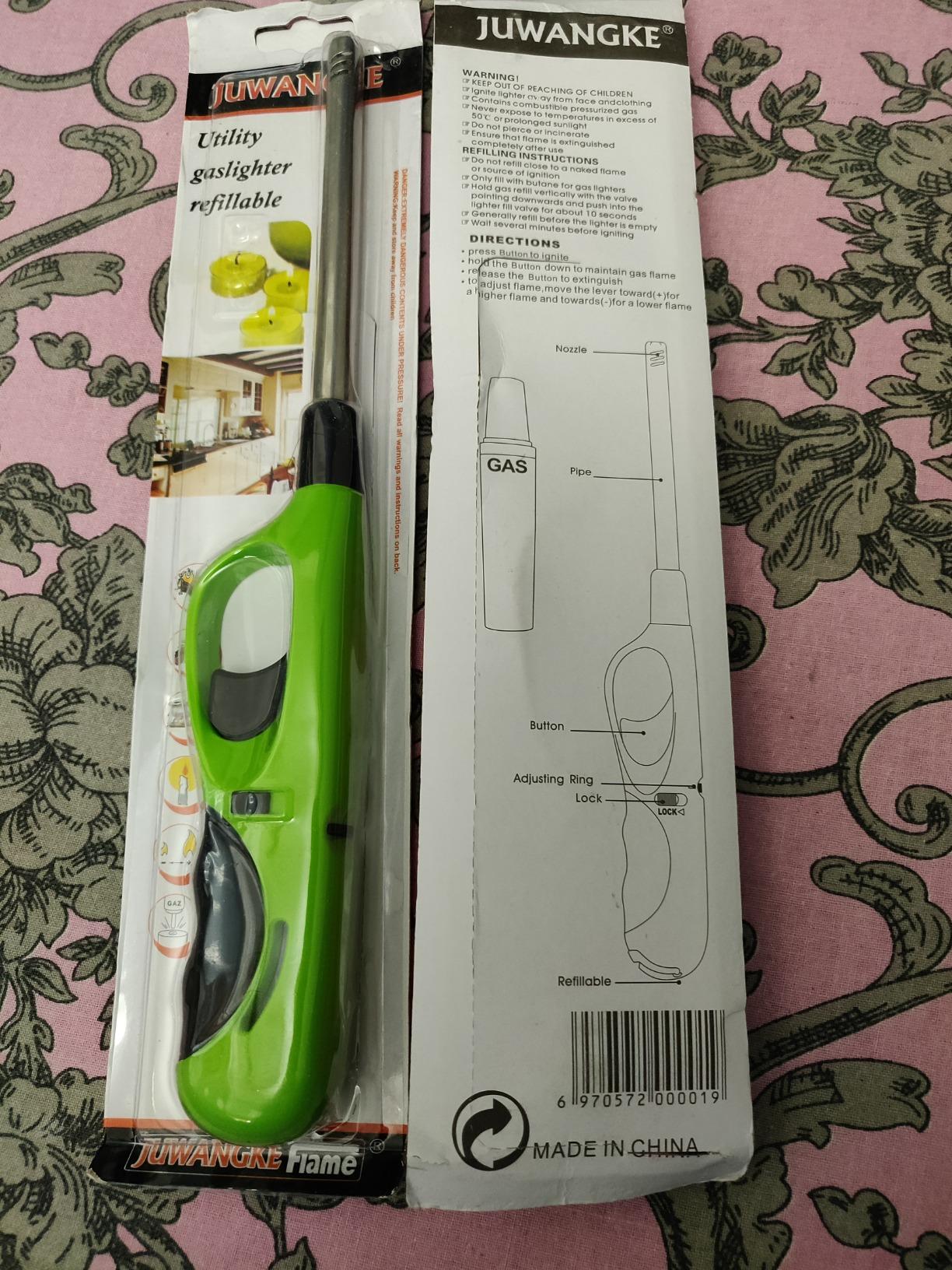 Quinze Stainless Steel Refillable Flame Kitchen Gas Stove Lighter with ...