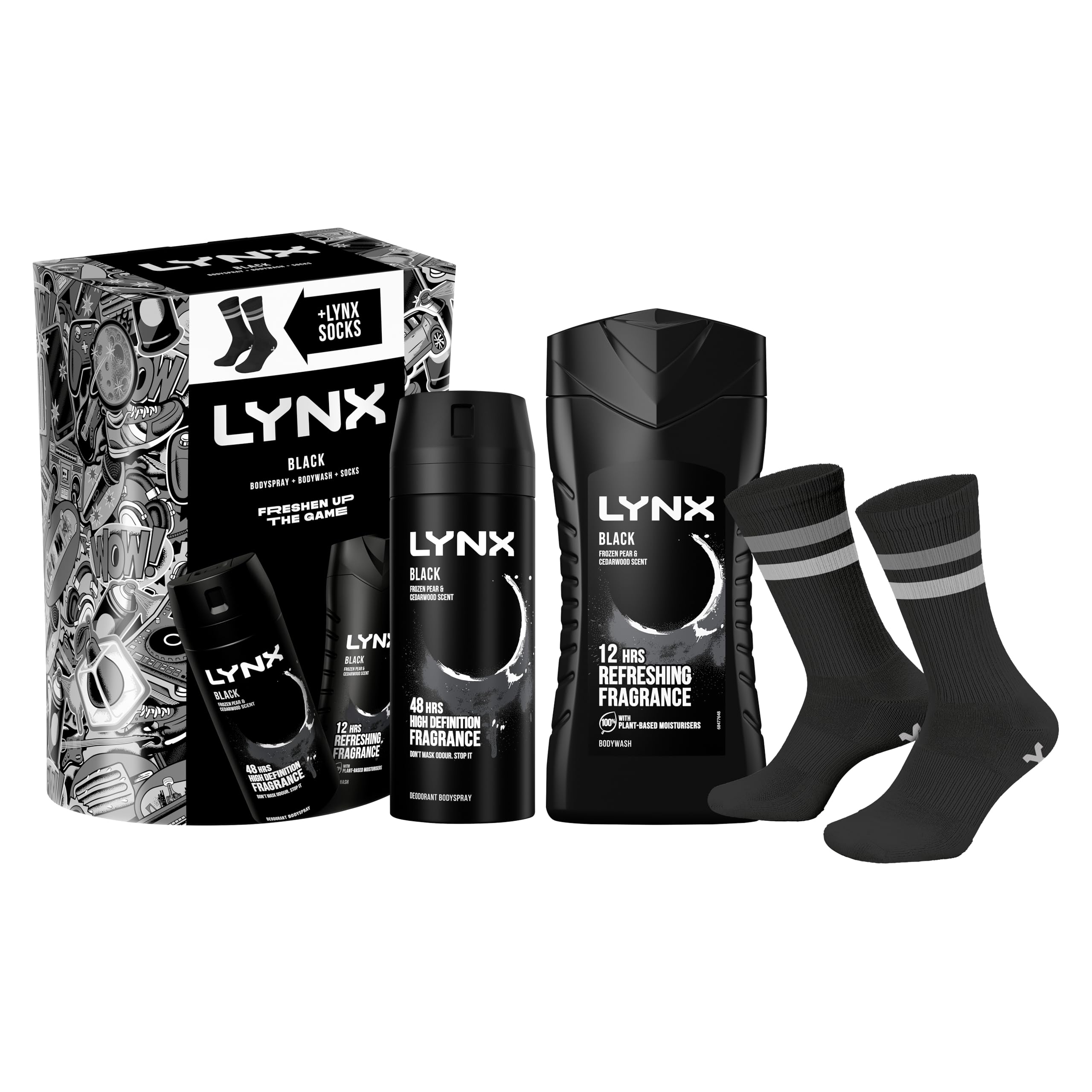 LYNX BLACK DUO + BLACK SOCKS GIFT SET – BigaMart