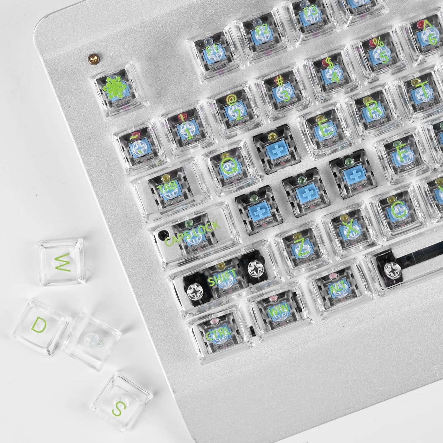 Amazon.com: Transparent Keycap Set, Backlit Keycaps Double Shot Keycaps ...