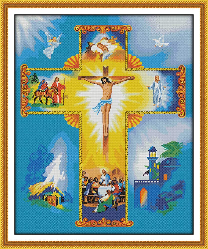 Jesus Crucified Cross Stitch Crucifixion Craft: Cross Stitch And