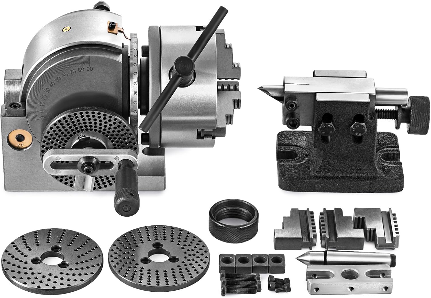 SHZOND Dividing Head Set 3 Jaw Lathe Chuck Dividing Head 5 Inch with ...