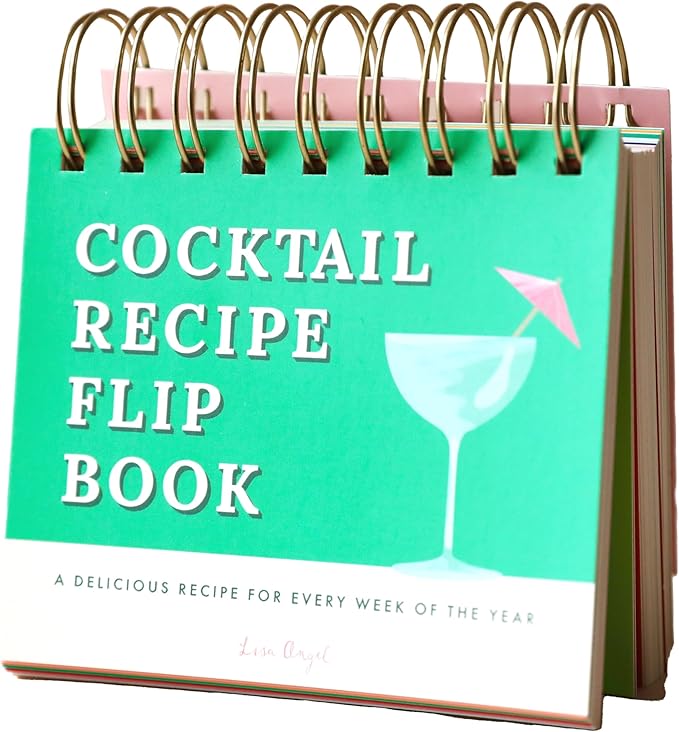 Lisa Angel Cocktail Recipe Flip Book | 52 Weekly Drink Recipes | Spiral ...