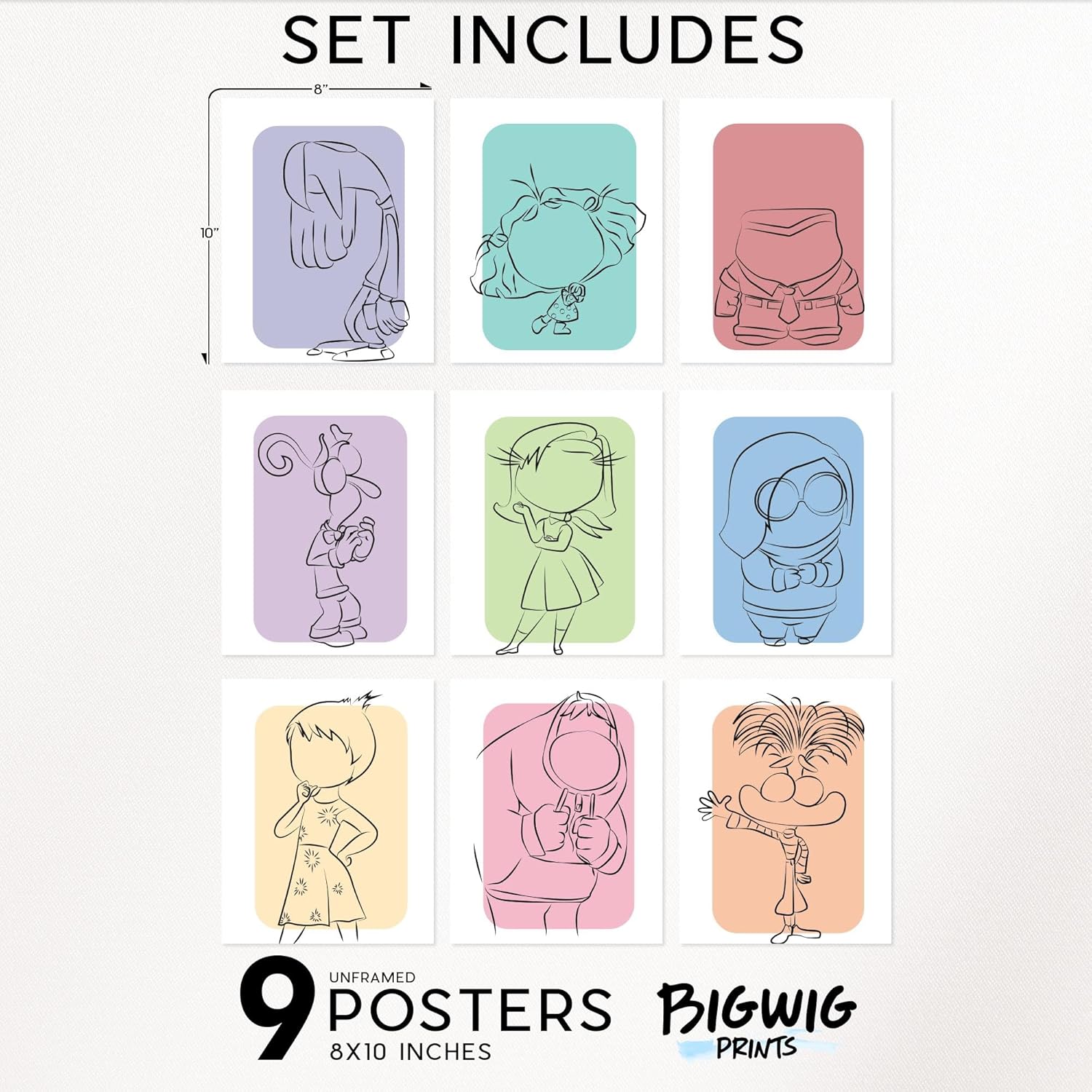 BigWig Prints Inside Out 2 Poster - Inside Out Party Decorations ...