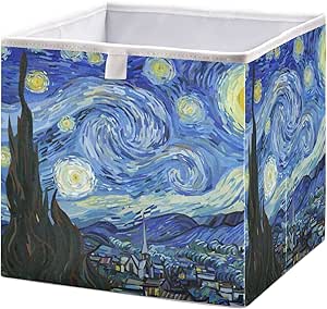 Amazon.com: CaTaKu Van Gogh The Starry Night Collapsible Fabric Storage ...