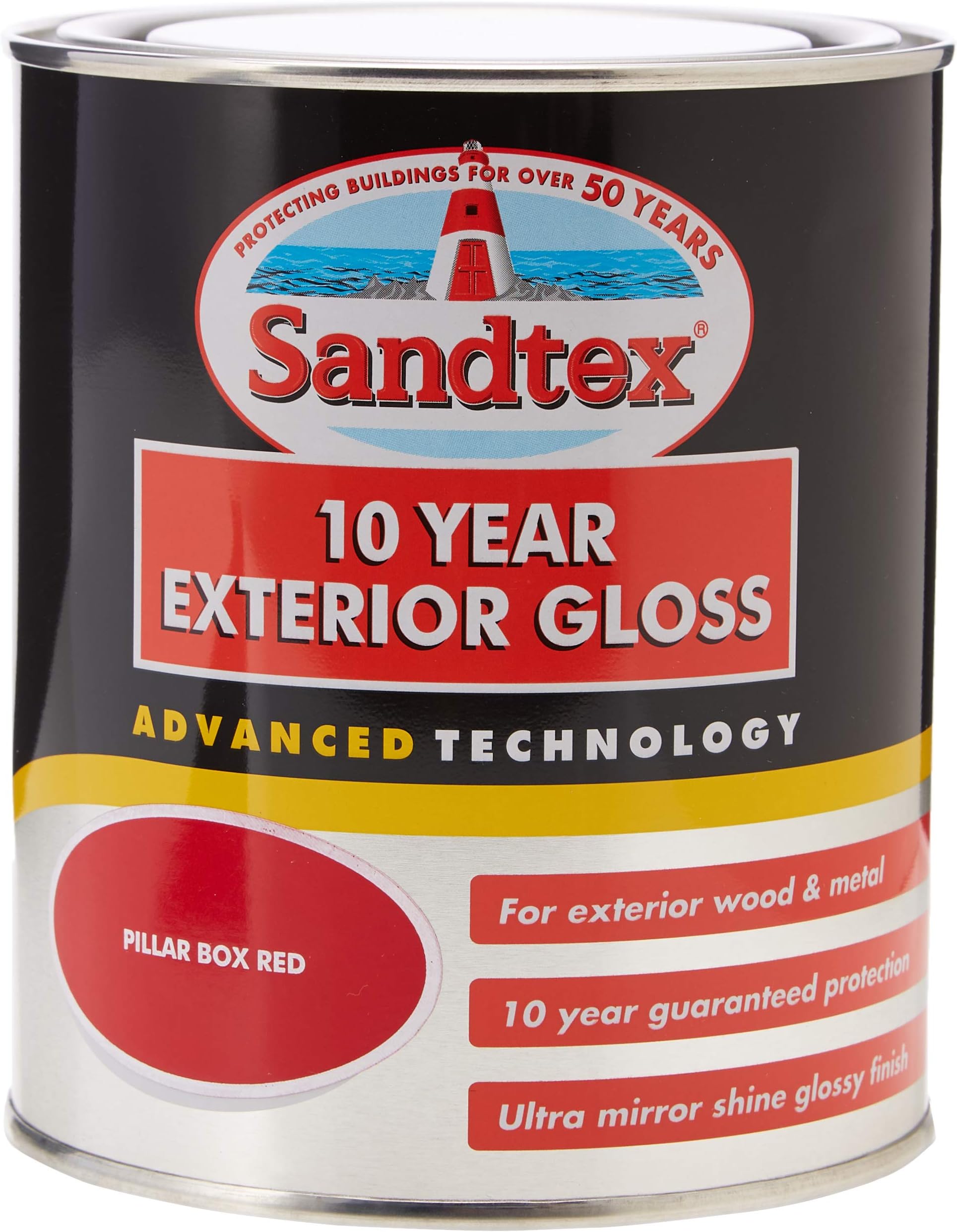 Sandtex Retail 10 Year Exterior Gloss Pillar Box Red 0.75 L : Amazon.co ...