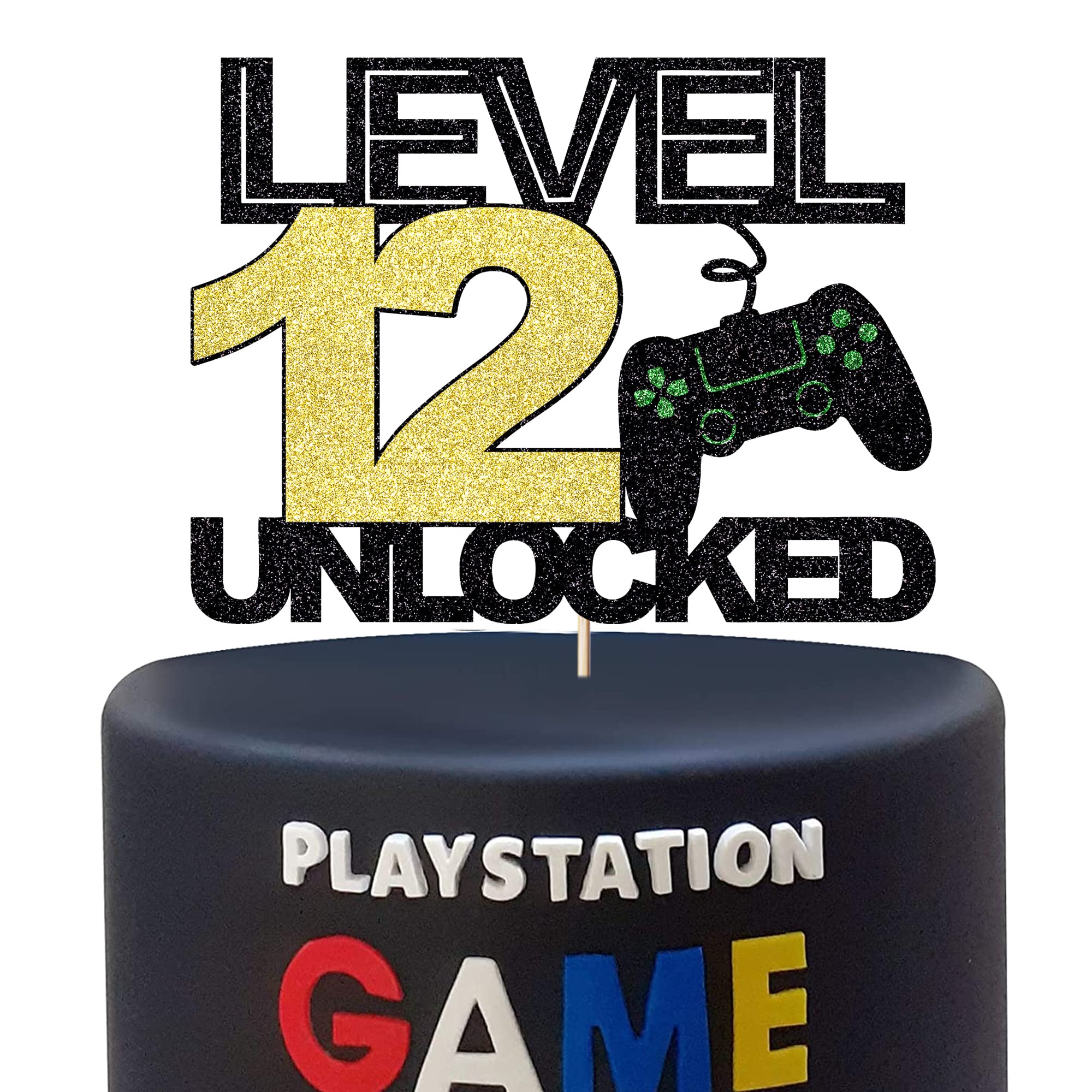 Amazon.com: Migeaks level 12 unlocked cake topper official teenager ...