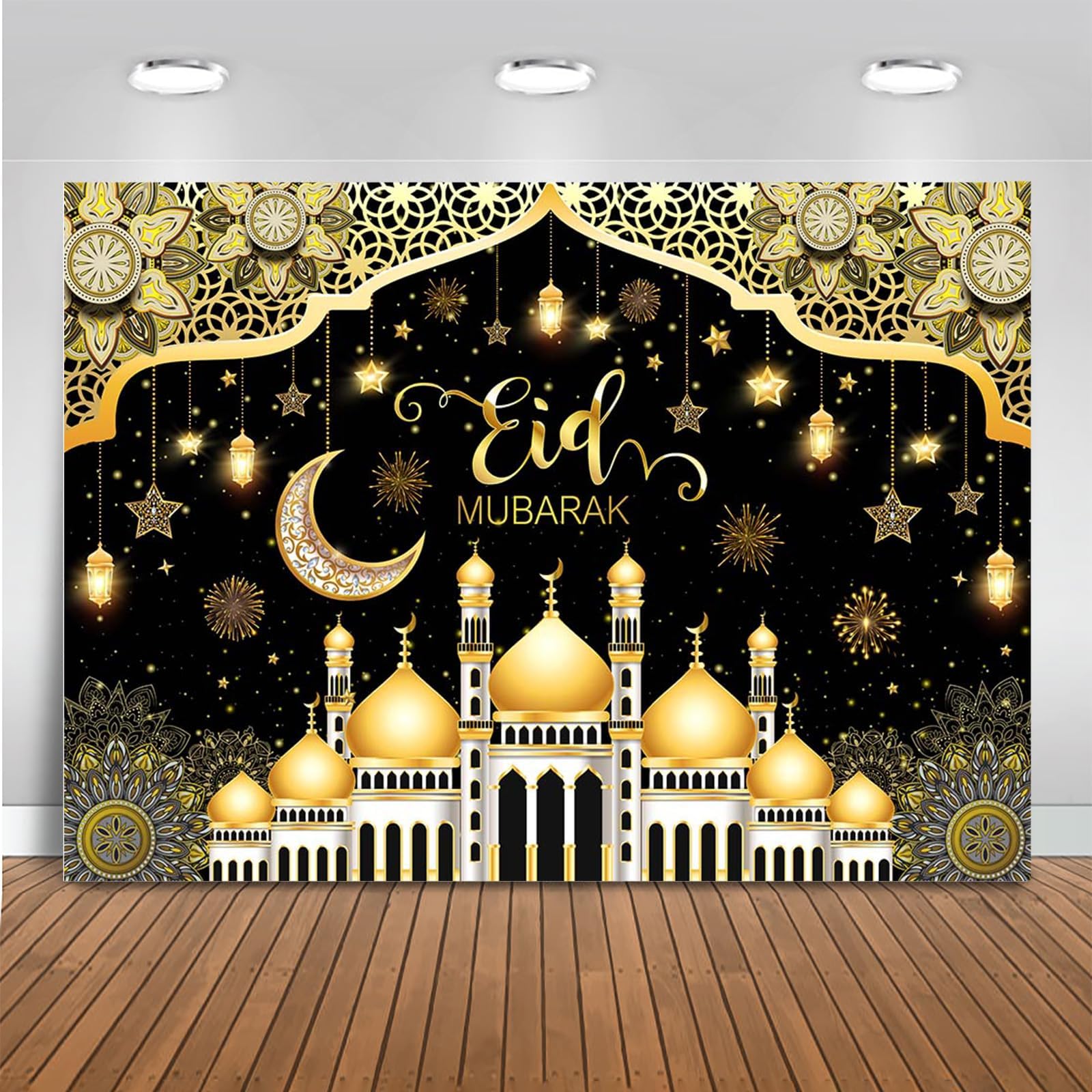 Amazon.com : Ramadan Mubarak Backdrop Ramadan Kareem Banner Eid Mubarak ...