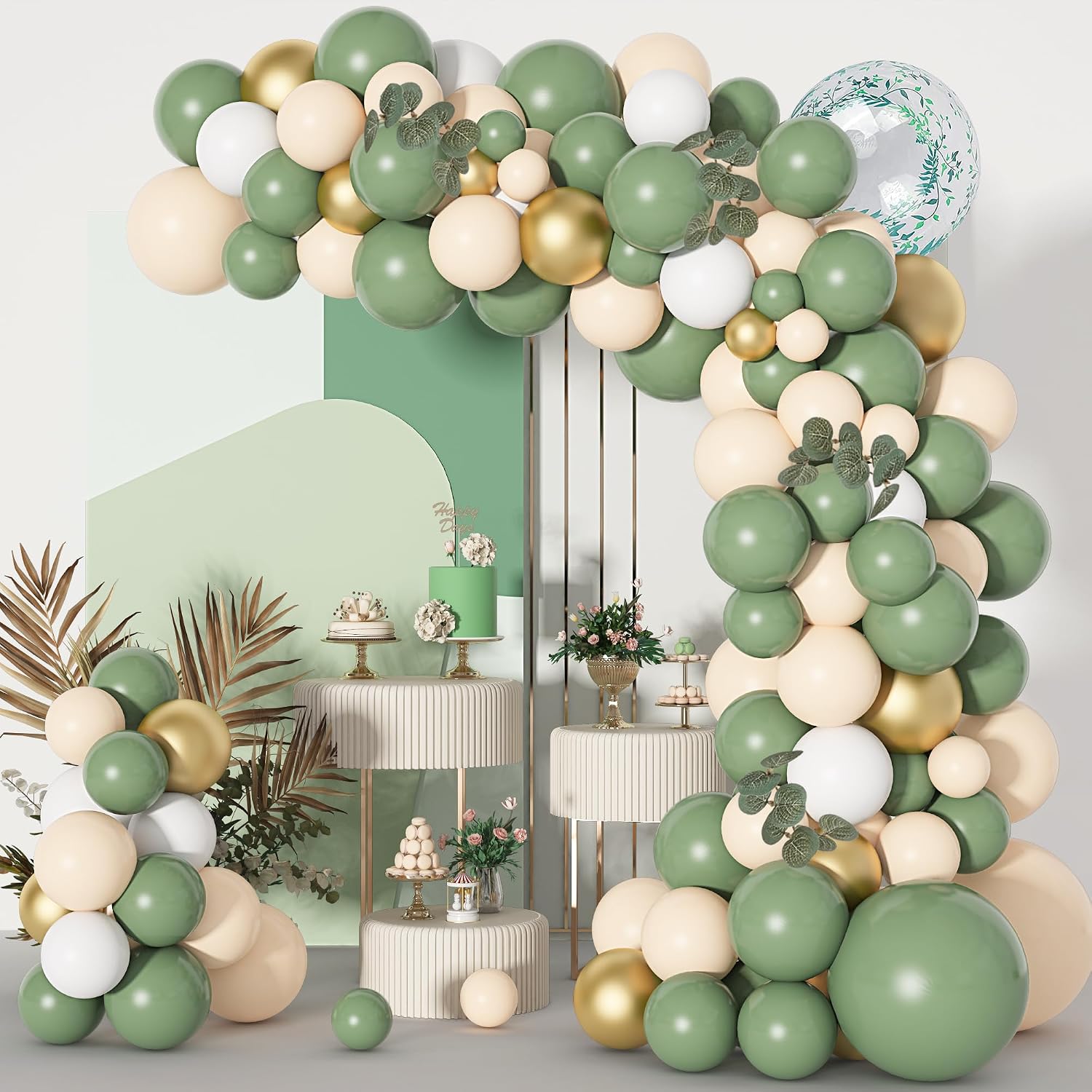 Ouddy Life Sage Green Balloon Garland Arch Kit, Philippines | Ubuy