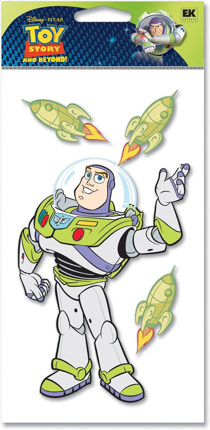 Amazon.com: Disney Jumbo Buzz Light-year Dimensional Sticker : Arts ...