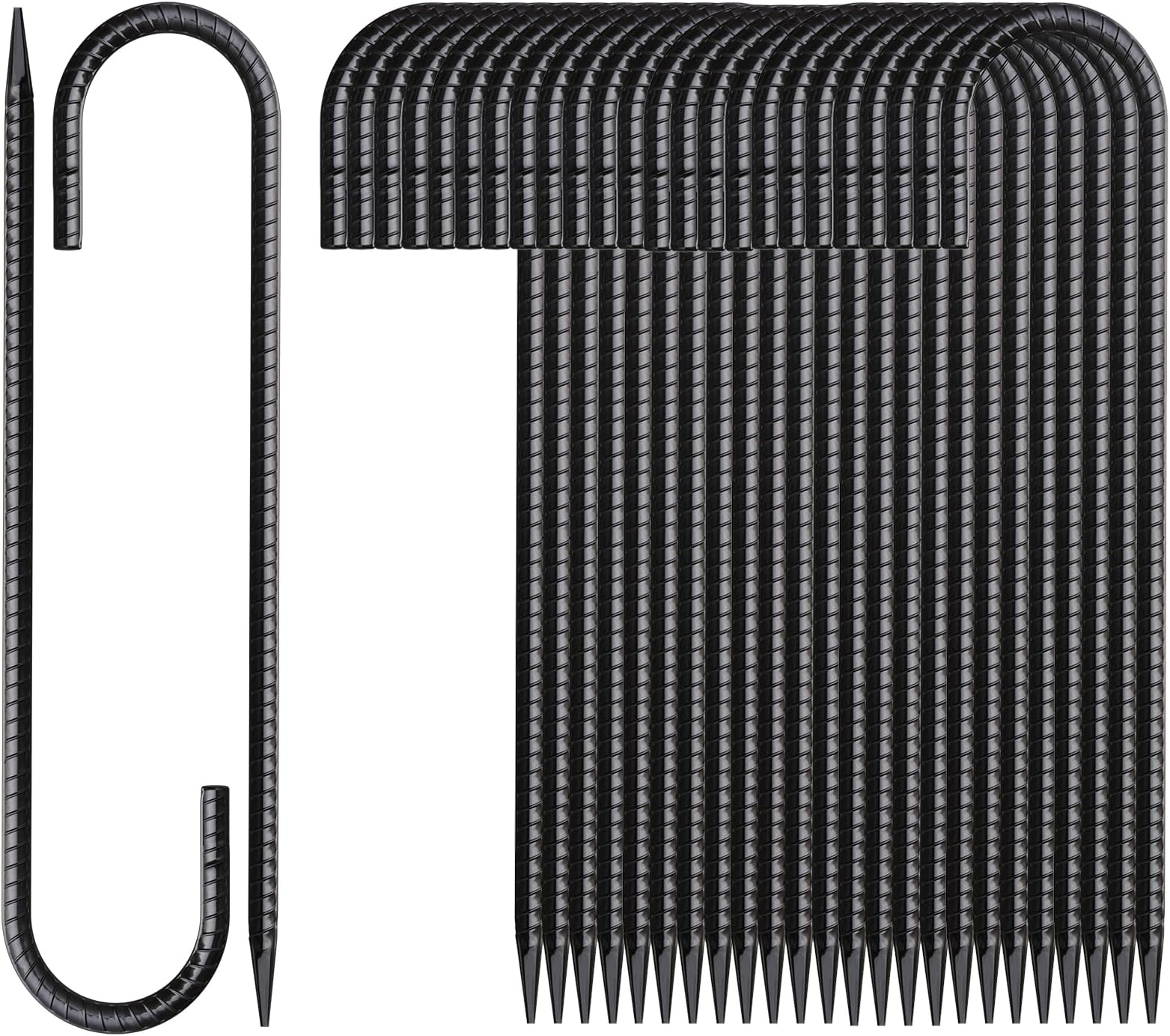 Amazon.com : 40 Pieces 12-Inch Garden Ground Stakes Galvanized Steel J ...