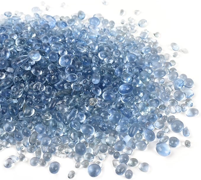Amazon.com: VYNYJOAN Glass Pebbles Mini Size Glass Stones 1 Pounds for ...
