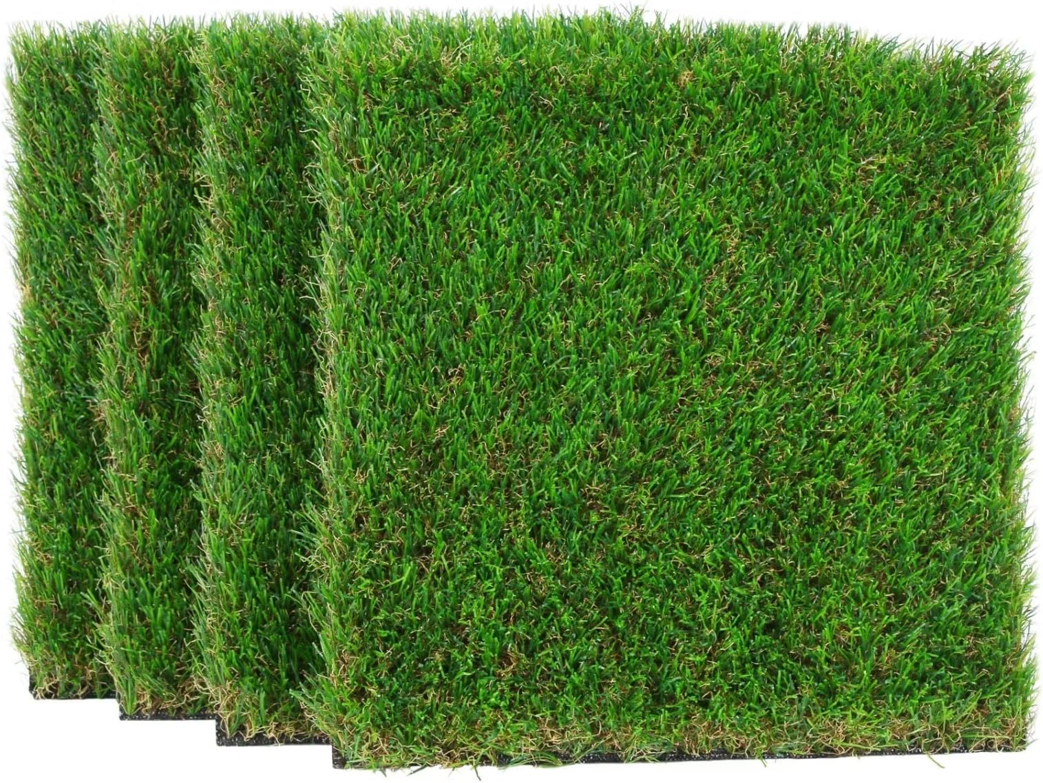 Amazon.com: Juvale 4-Pack Non-Slip Artificial Grass Tiles for Indoor ...