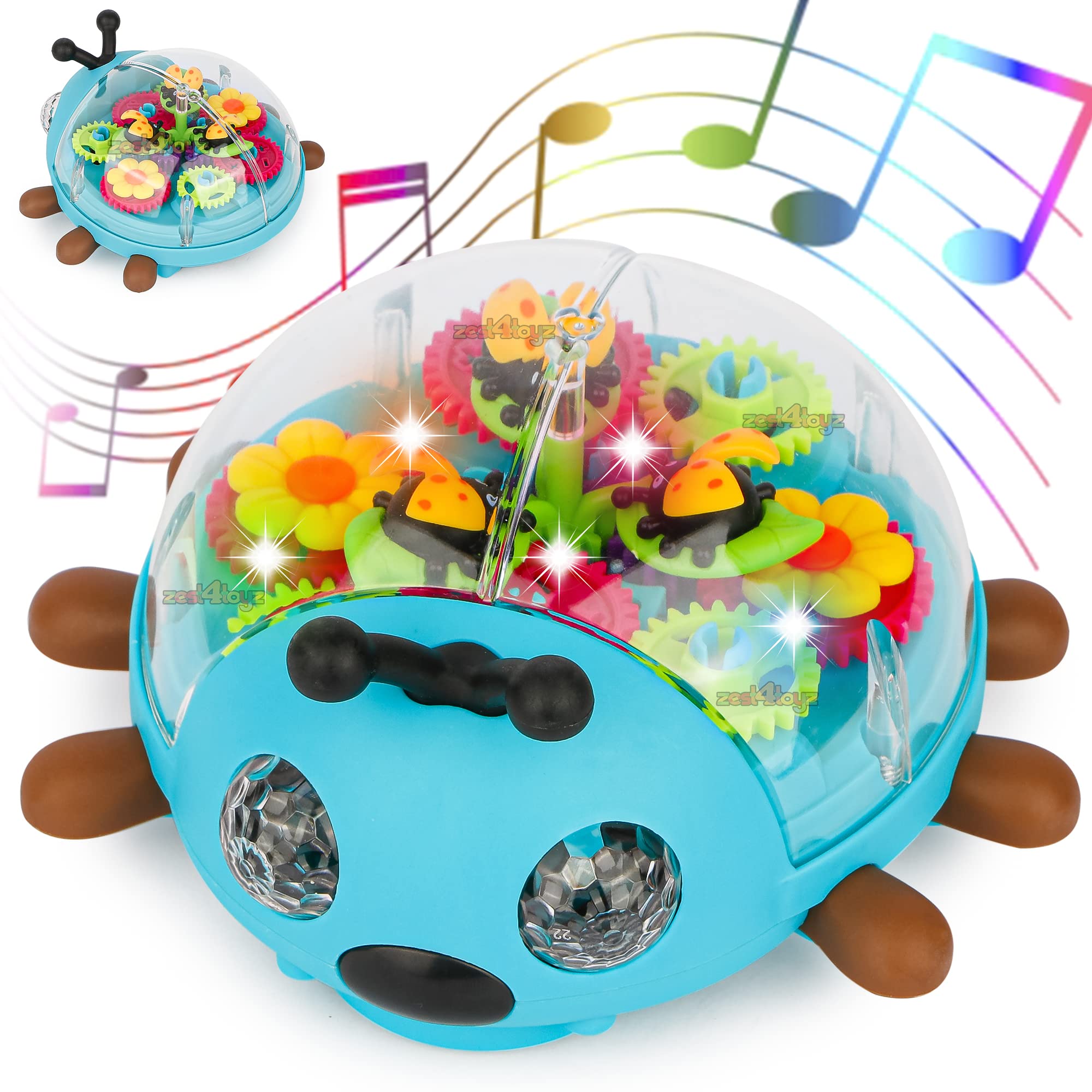 Buy Zest 4 Toyz Musical Toys for Kids Gear Toys Transparent Ladybug ...