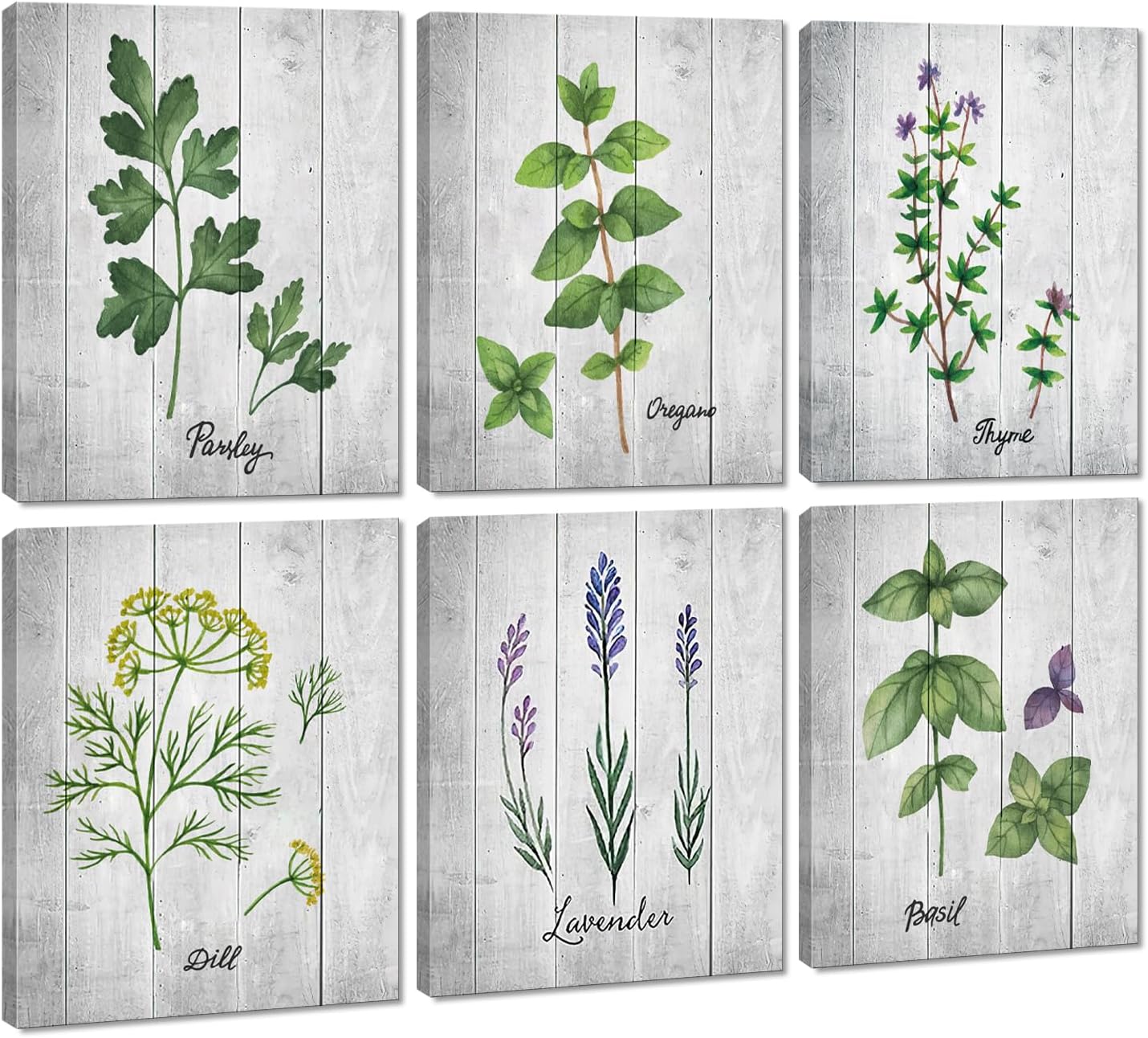 Amazon.com: Yatsen Bridge Kitchen Wall Art Canvas Print Set Botanical ...