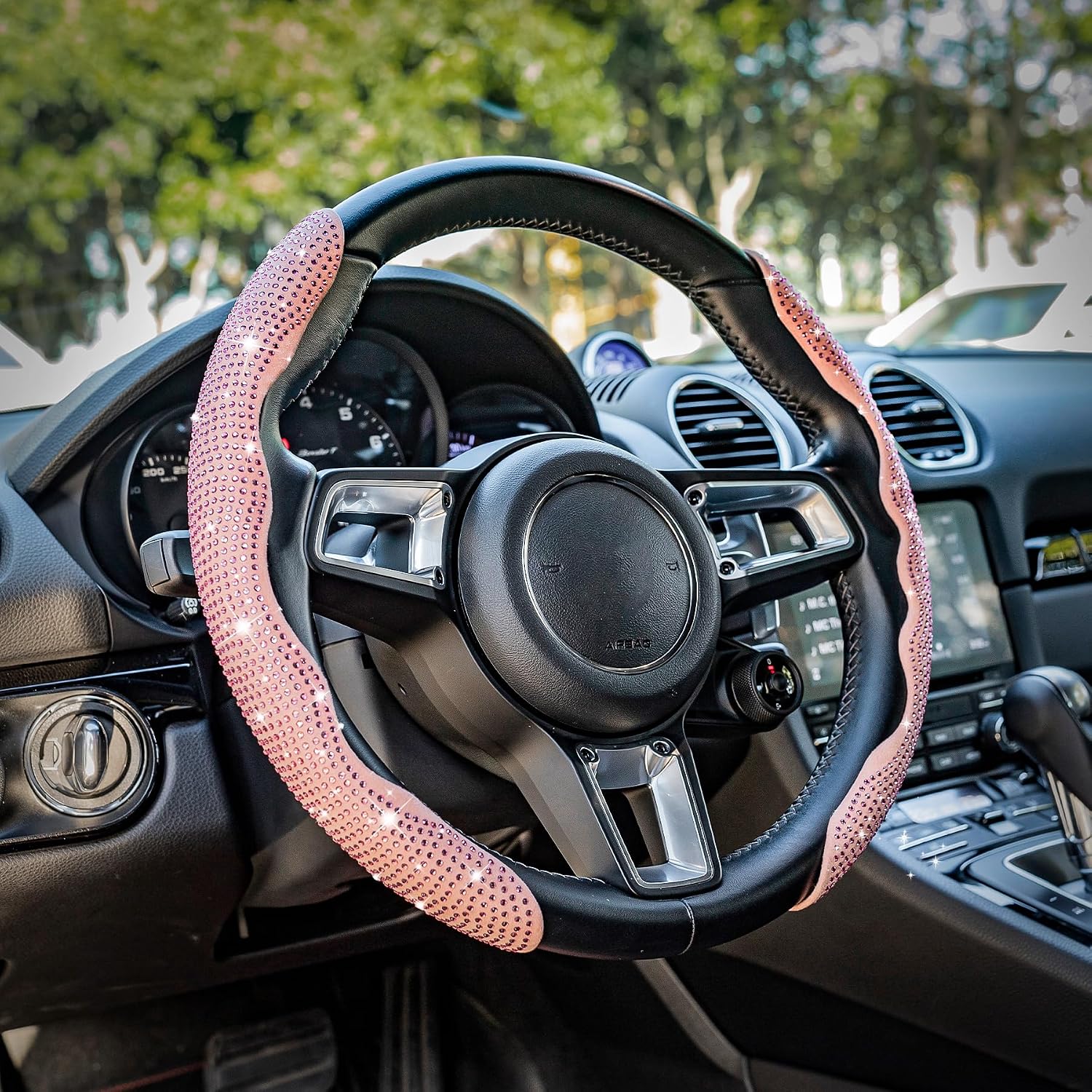 Amazon.com: Amiss Steering Wheel Cover, Diamond Bling Steering Wheel ...