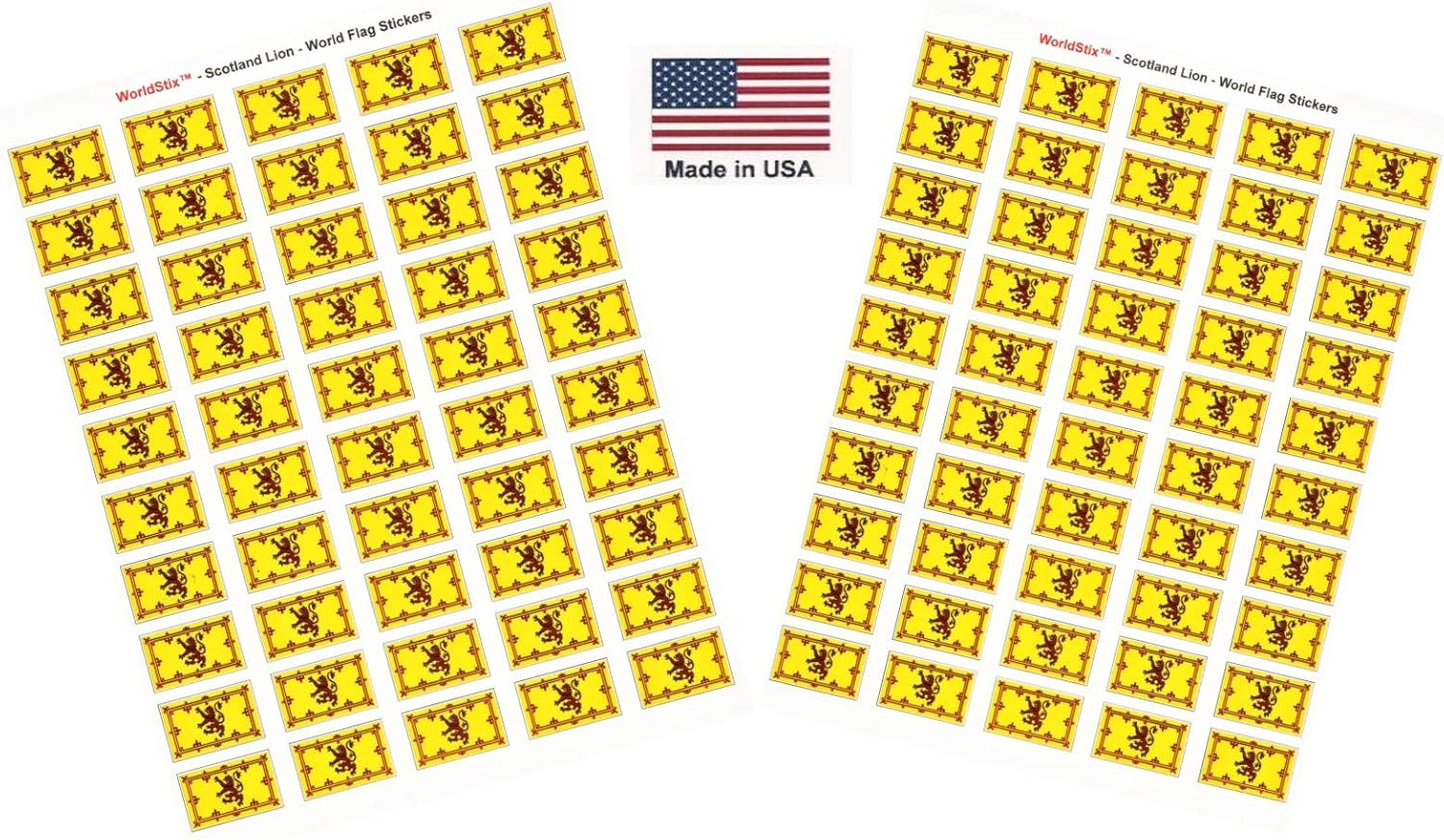 Amazon.com - 100 Scotland Lion Flag Stickers, Two Sheets of 50, 1.5" x ...