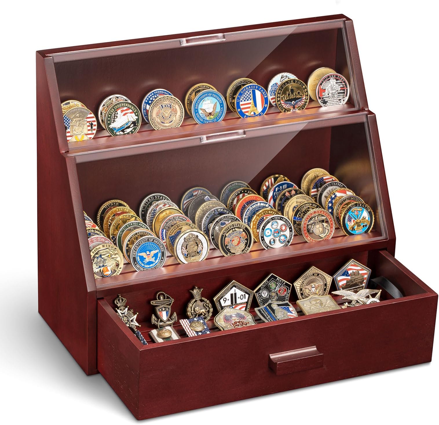 Amazon.com: Miratino Challenge Coin Display Case 13 Row Military Coin ...