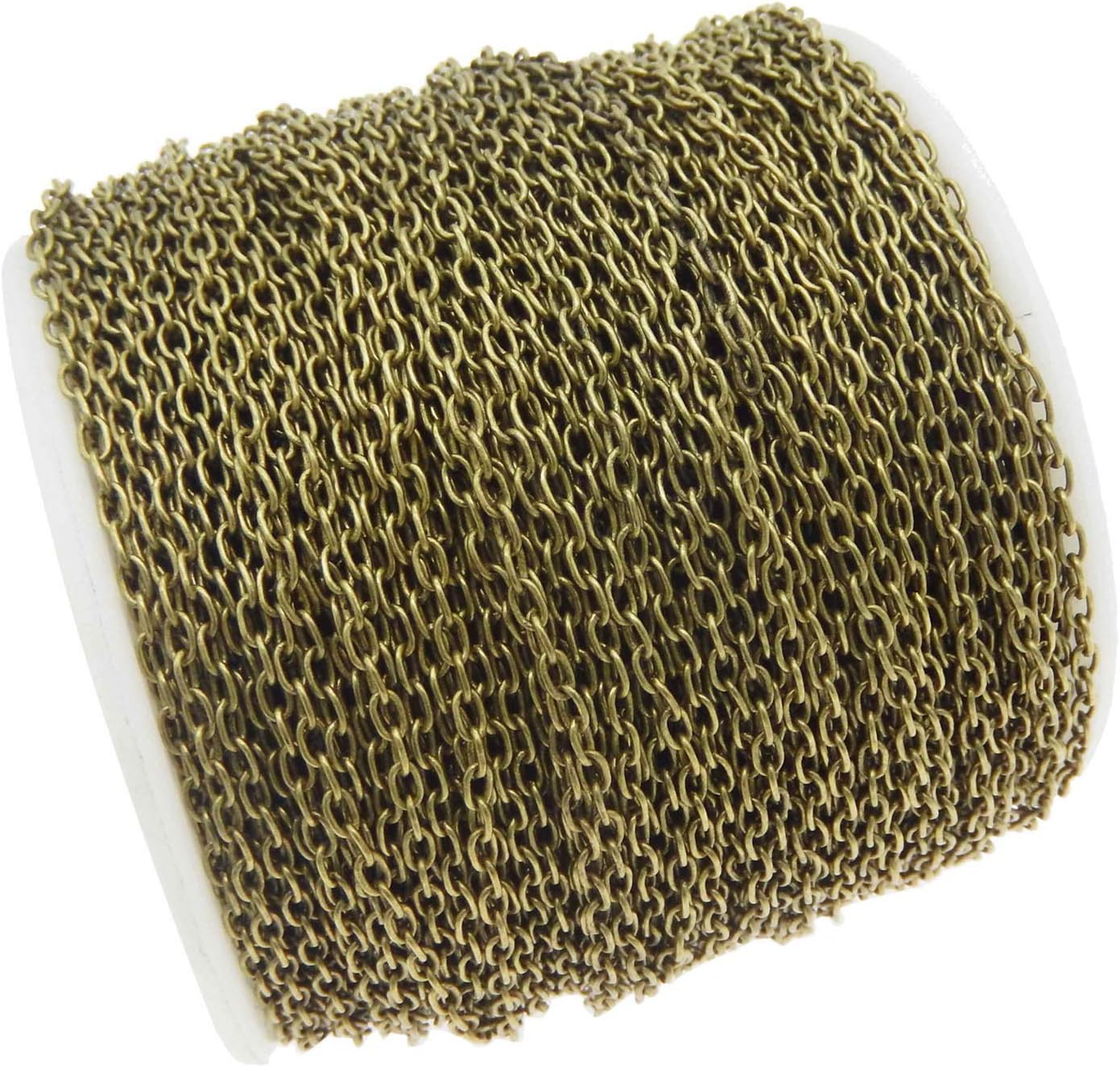 Amazon.com: 65 Feet Solid Brass Chains for Necklace Cable Chain Link ...