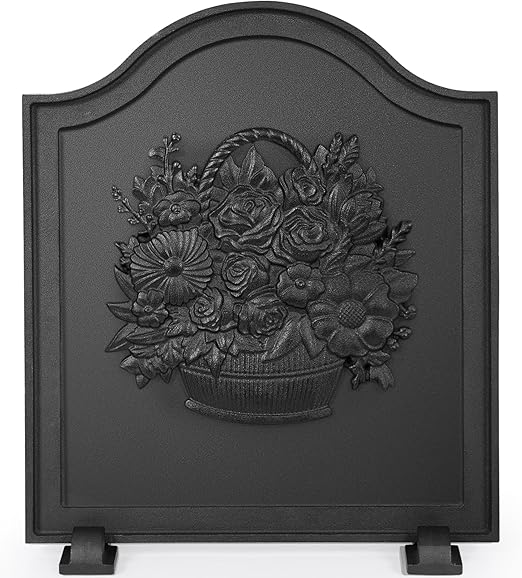 Amazon.com: Firebacks for Fireplace,Cast Iron Fireback with Feet ...