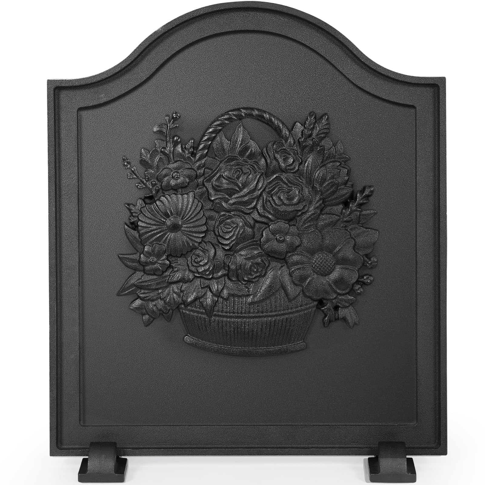 Amazon.com: Firebacks for Fireplace,Cast Iron Fireback with Feet ...