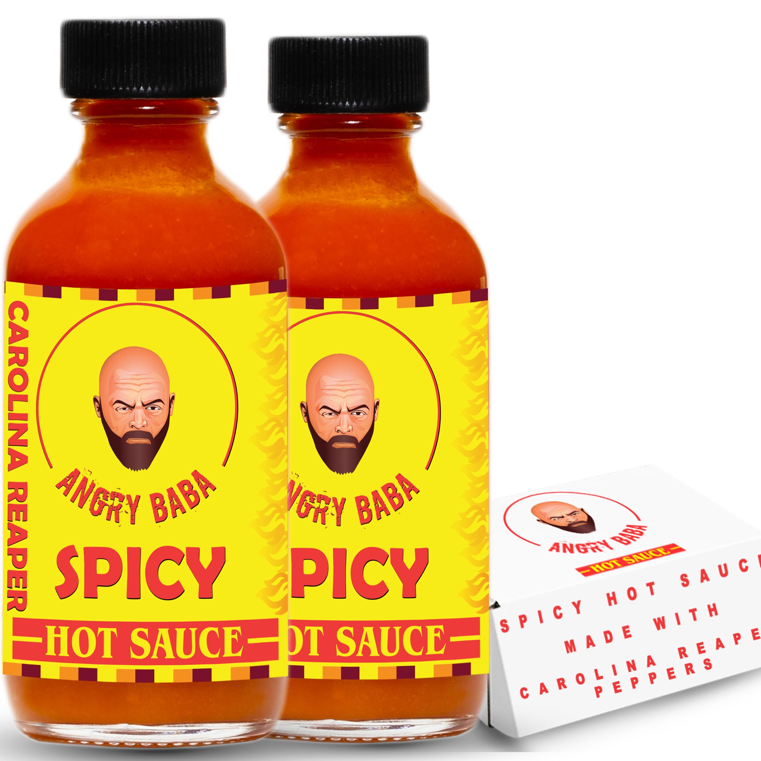 Amazon.com : Carolina Reaper & Habanero Hot Sauce by Angry Baba | Sweet ...