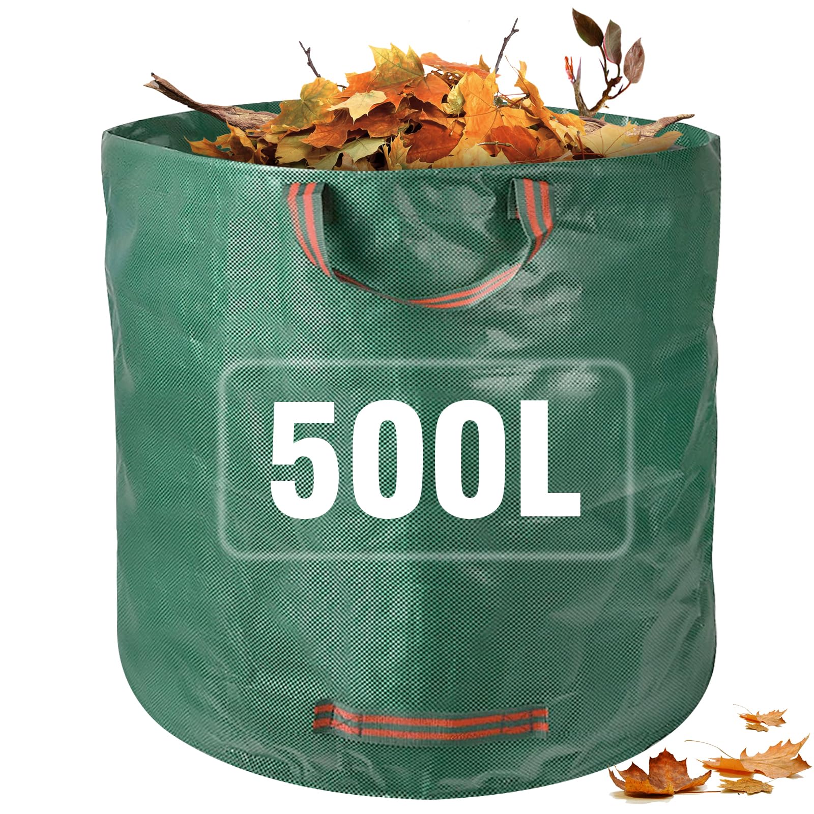 Garden Waste Bags Heavy Duty, 500L Reusable Garden Sacks with Handles ...