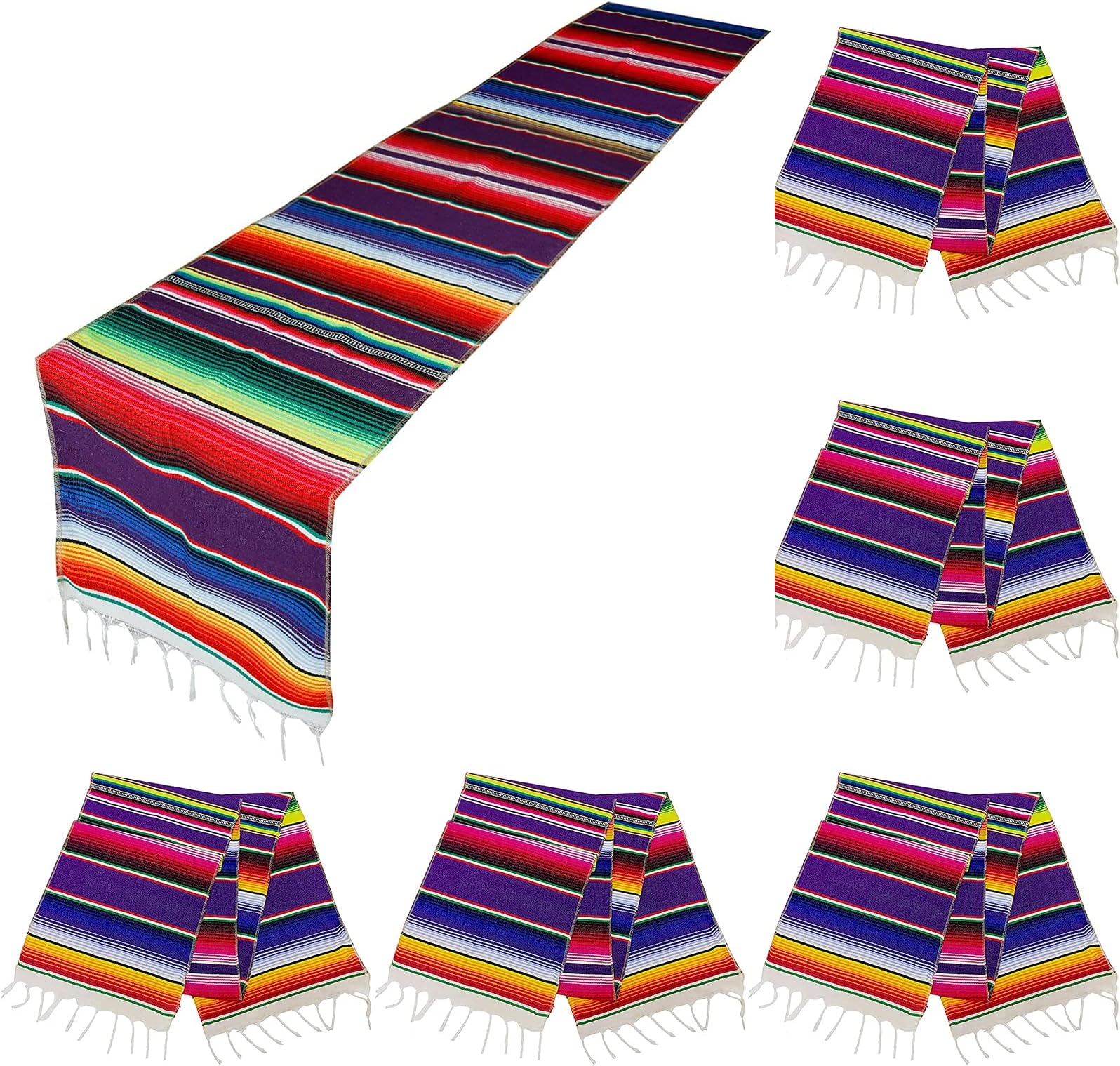 Amazon.com: Remagr 6 Pcs Mexican Fiesta Tablecloth 54 x 108'' Table ...