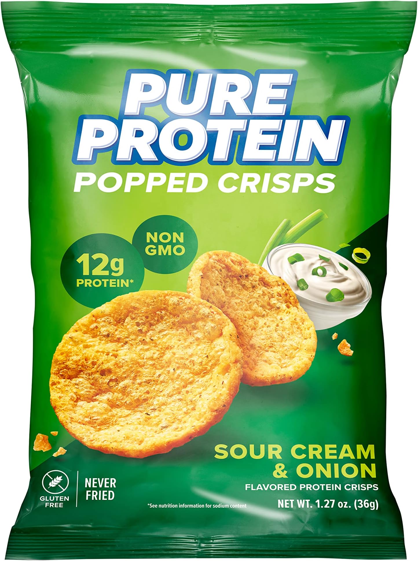 Amazon.com: Pure Protein Popped Crisps, Sour Cream & Onion, High ...