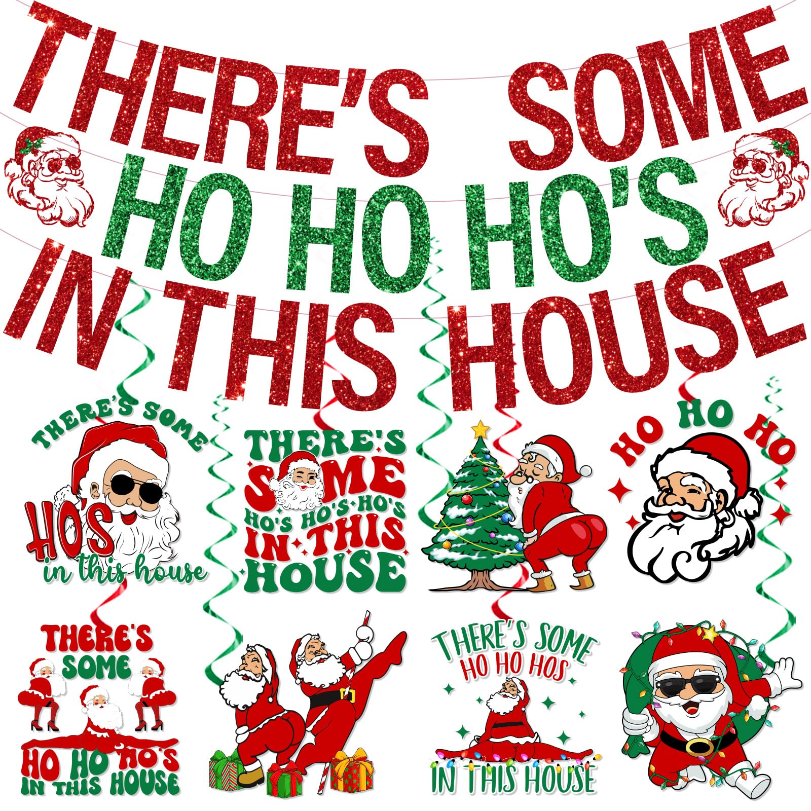 Amazon.com: Theres Some Ho Ho Hos In This House Decorations, Ho Ho Ho ...