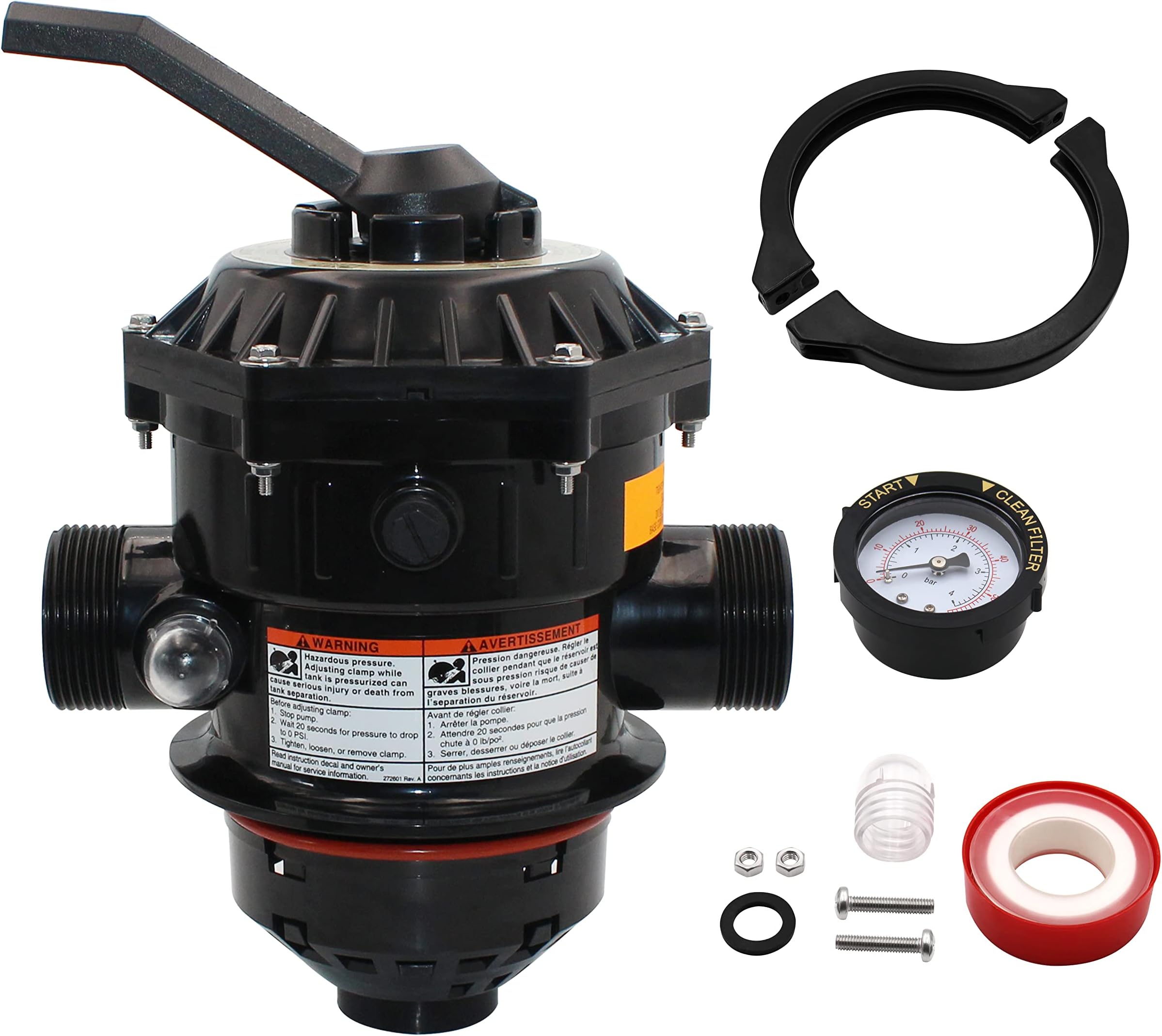 Amazon.com : Pentair 261185 2-Inch 6-Way Clamp Style Valve Replacement ...