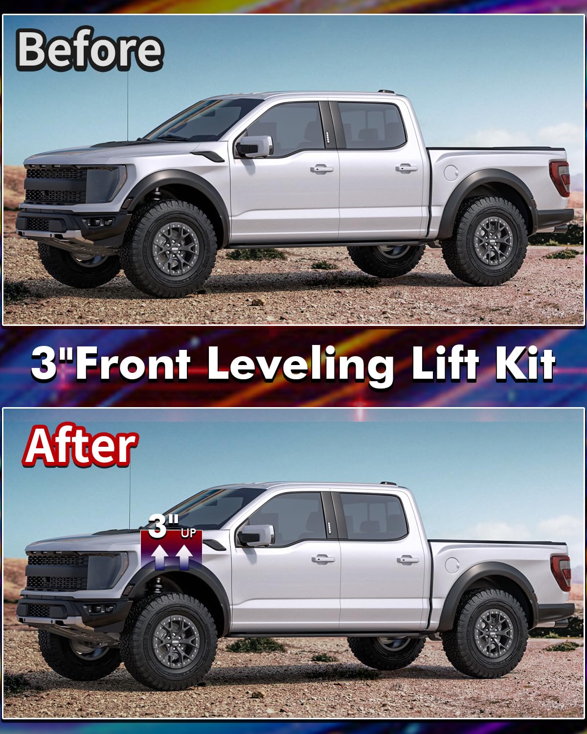 Snapklik.com : FLYCLE 3 Inch Front Leveling Lift Kits For 2004-2026 ...