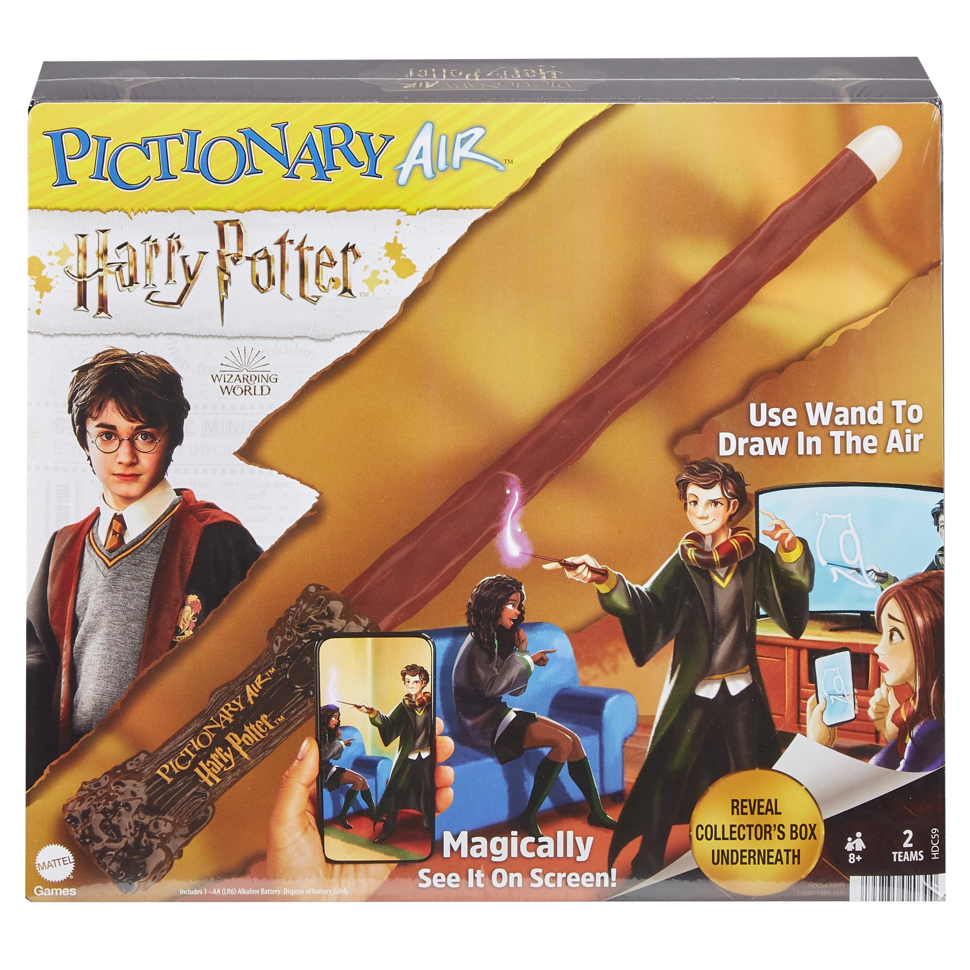 Pictionary Air Harry Potter Family Drawing Game Wand Pen 112 ...