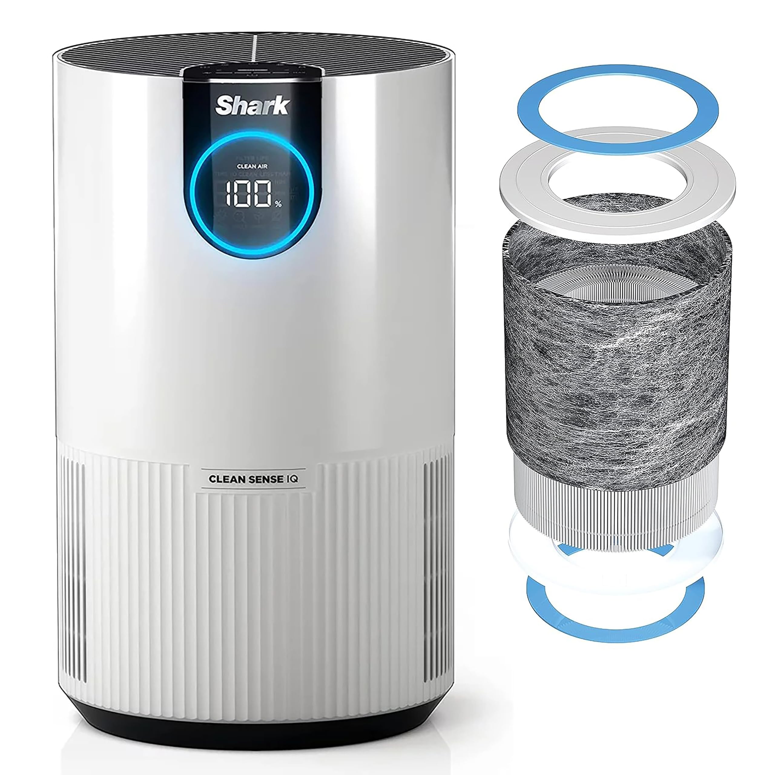 Amazon.com: Shark HP102 Air Purifier with Nanoseal HEPA, Cleansense IQ ...