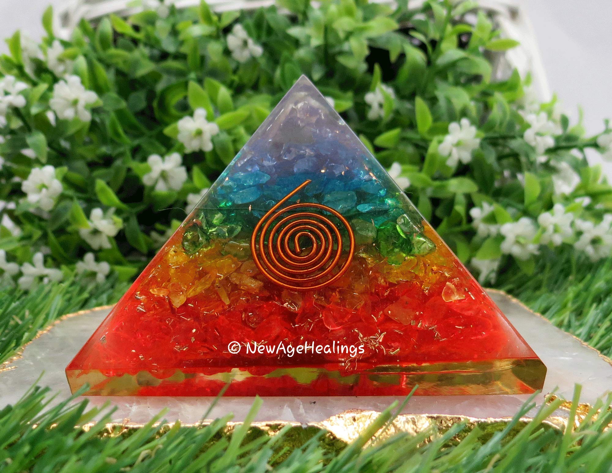 Buy Amazing Gemstone Large Orgone Pyramid | Onyx Chakra Pyramid Crystal ...