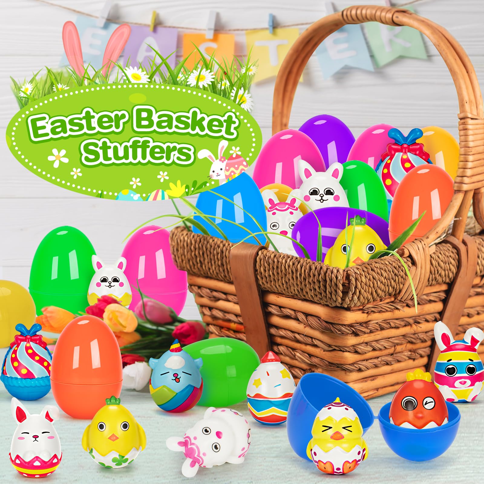 Snapklik.com : 24 Packs 2.8" Prefilled Easter Eggs