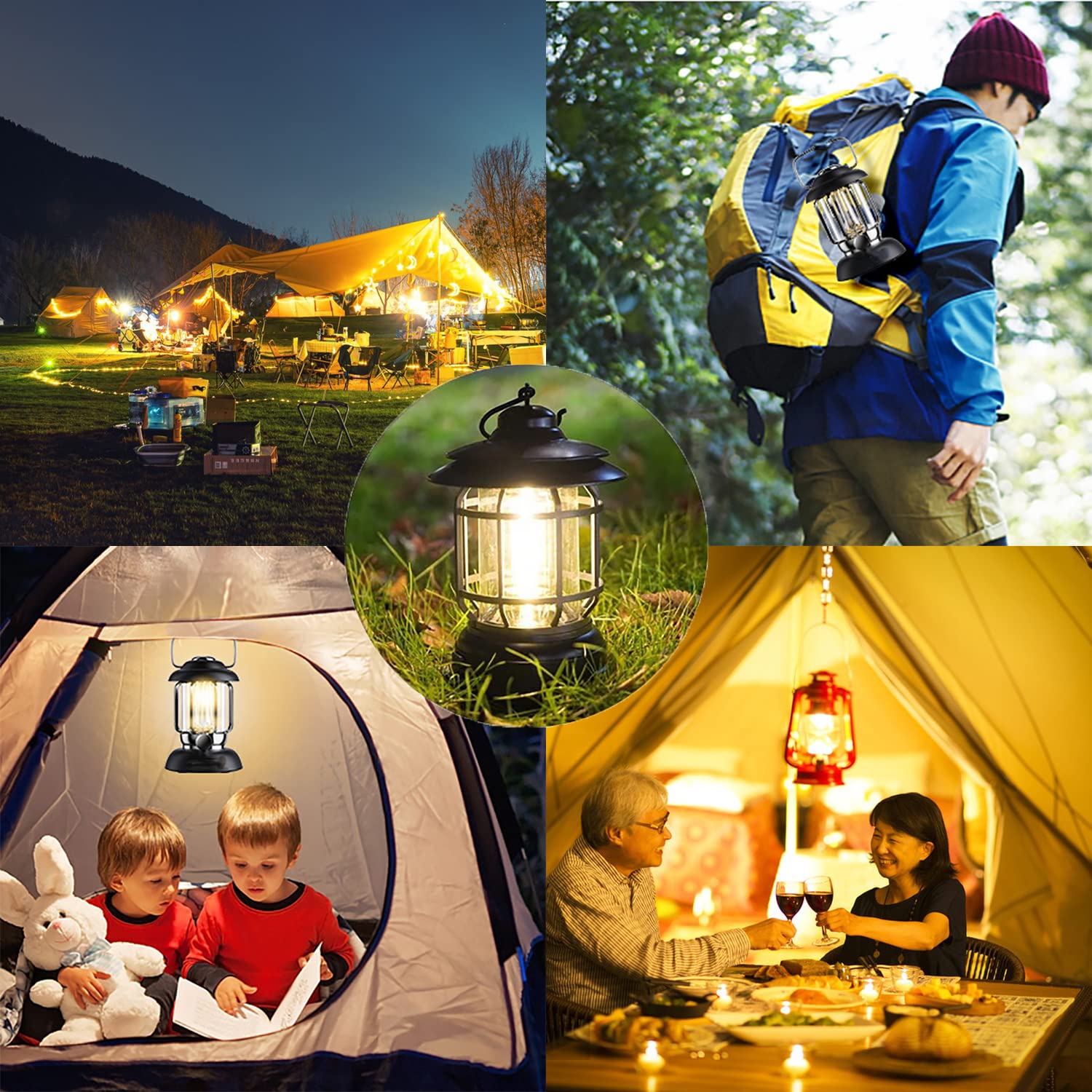 Linterna De Camping Vintage Linterna Camping Recargable Lámpara