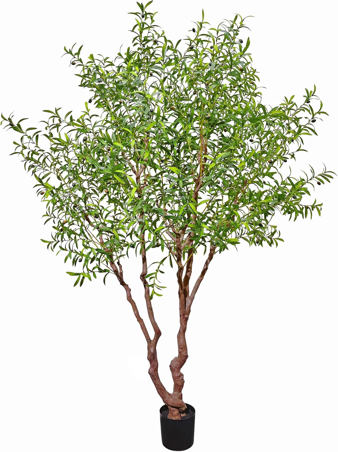 Amazon.com: Niwellveb Fake Tree Faux Olive Tree Artificial Olive Trees ...