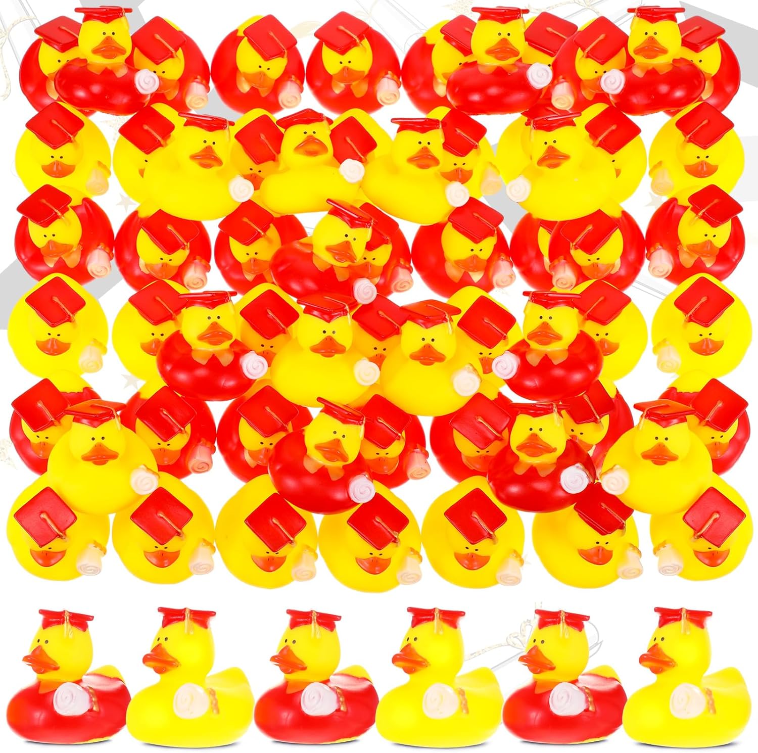 Amazon.com: Gemscream 48 Pcs Mini Graduation Rubber Ducks with ...