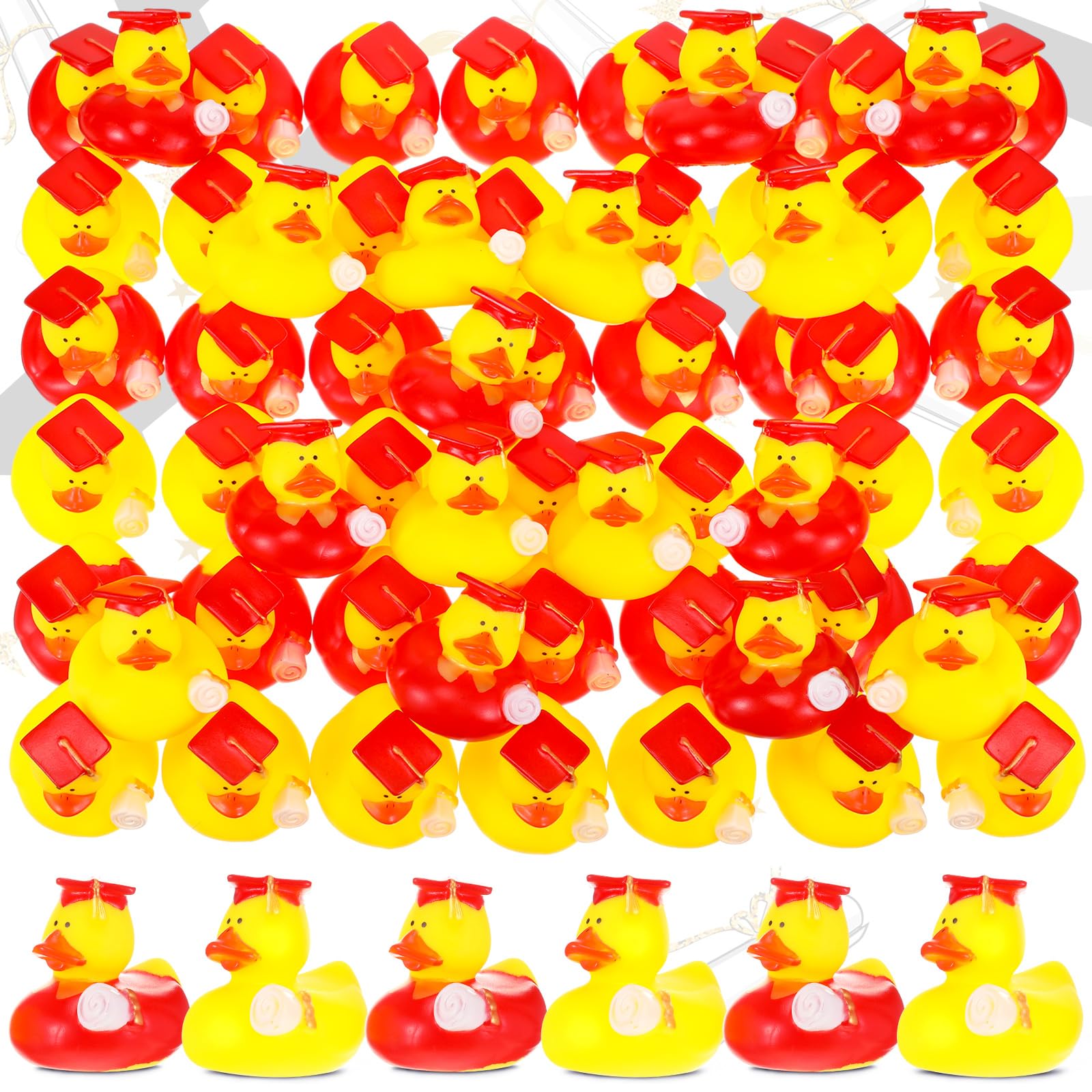 Amazon.com: Gemscream 48 Pcs Mini Graduation Rubber Ducks with ...