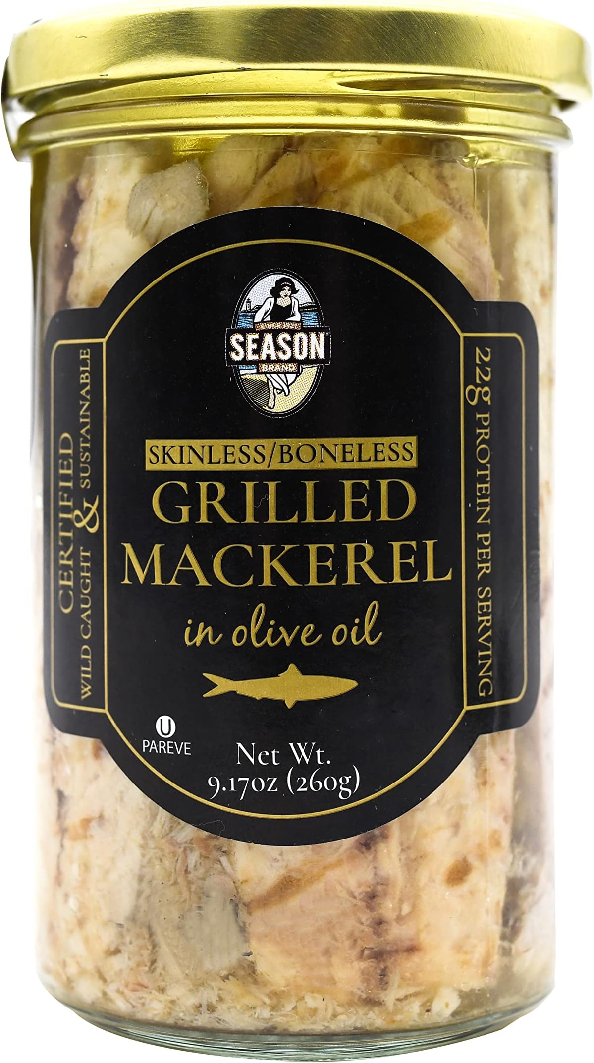 Amazon.com: Season Grilled Mackerel in Olive Oil – Skinless & Boneless ...