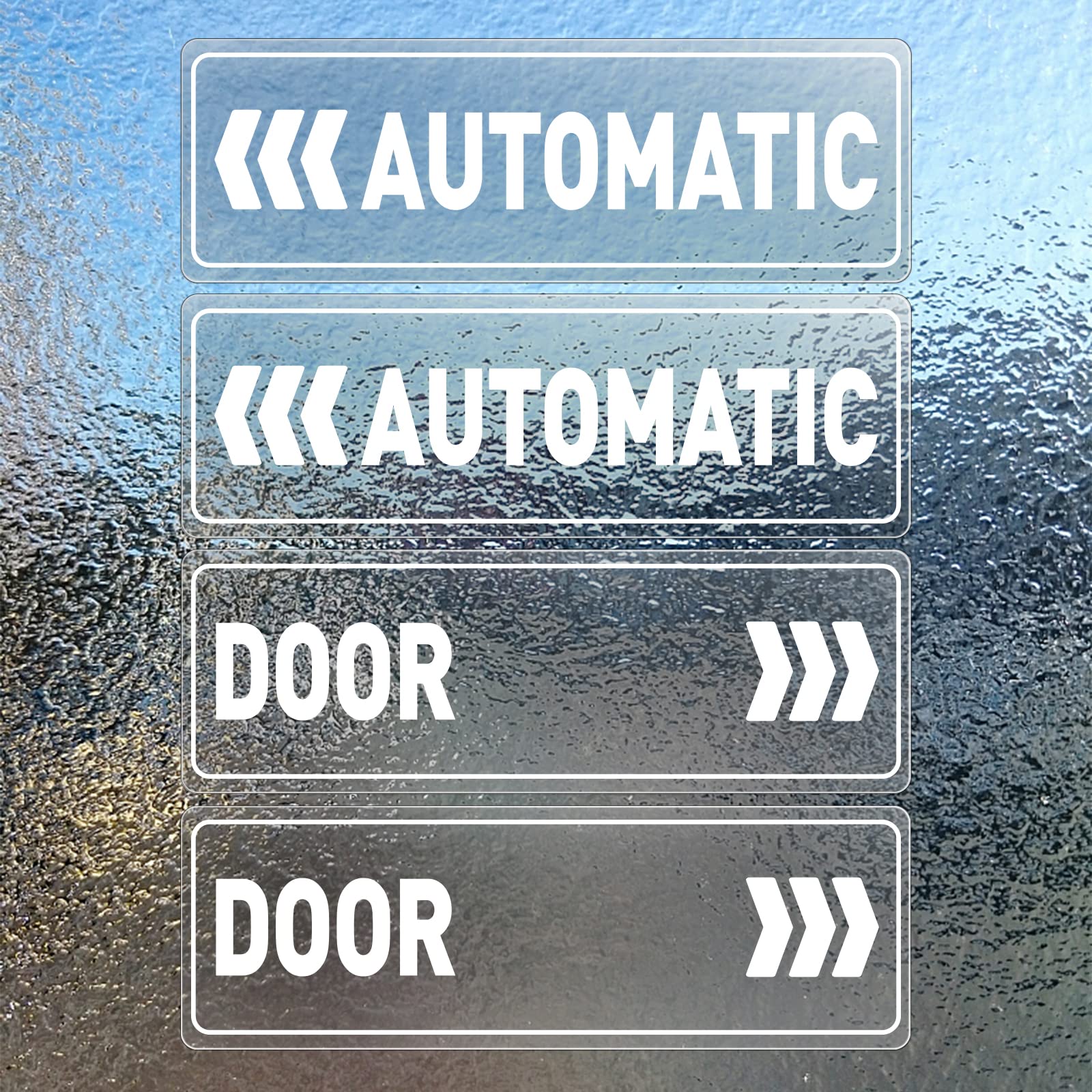 Amazon.com : Automatic Door Sticker Sign Vinyl 9 x 3 Inch Removable ...