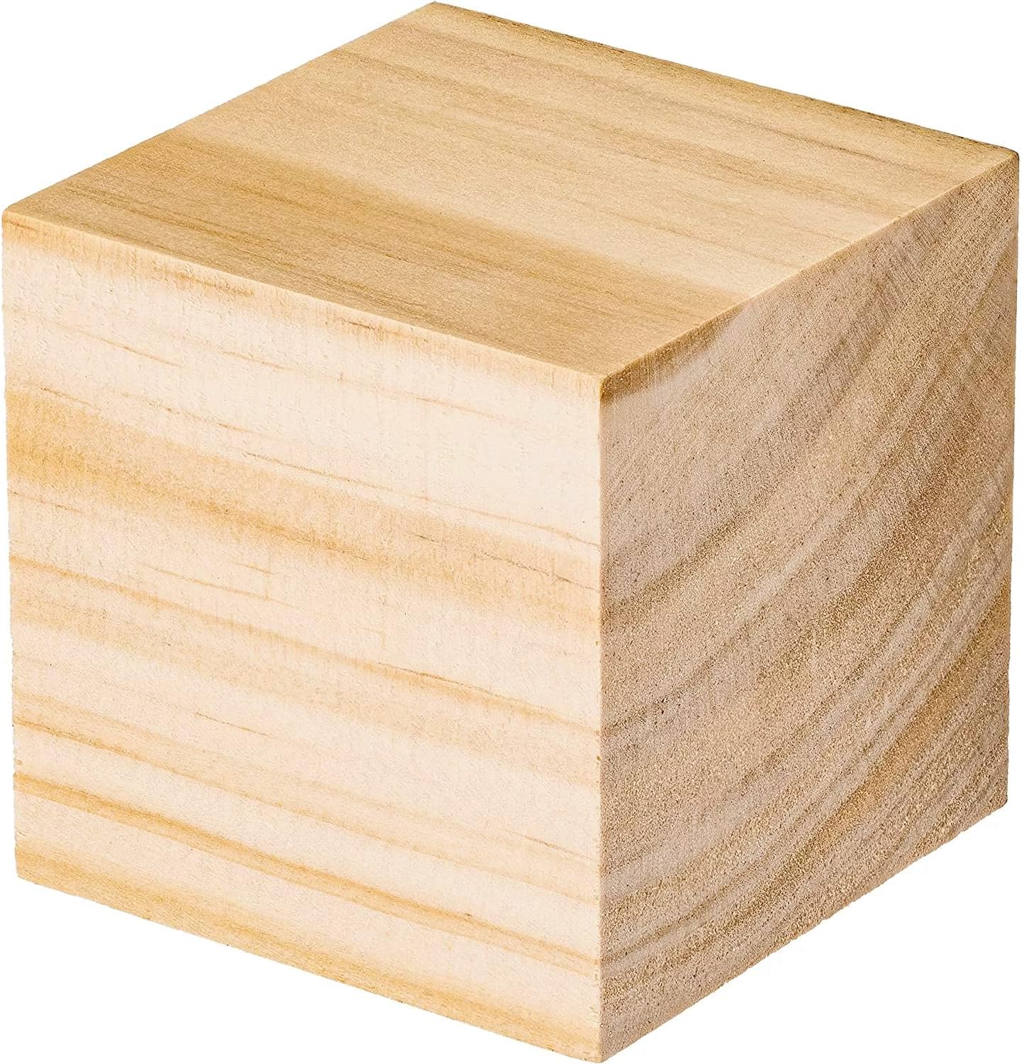Amazon.com: Unfinished Wood Craft Cubes, 3 Inch Natural Wooden Blocks ...