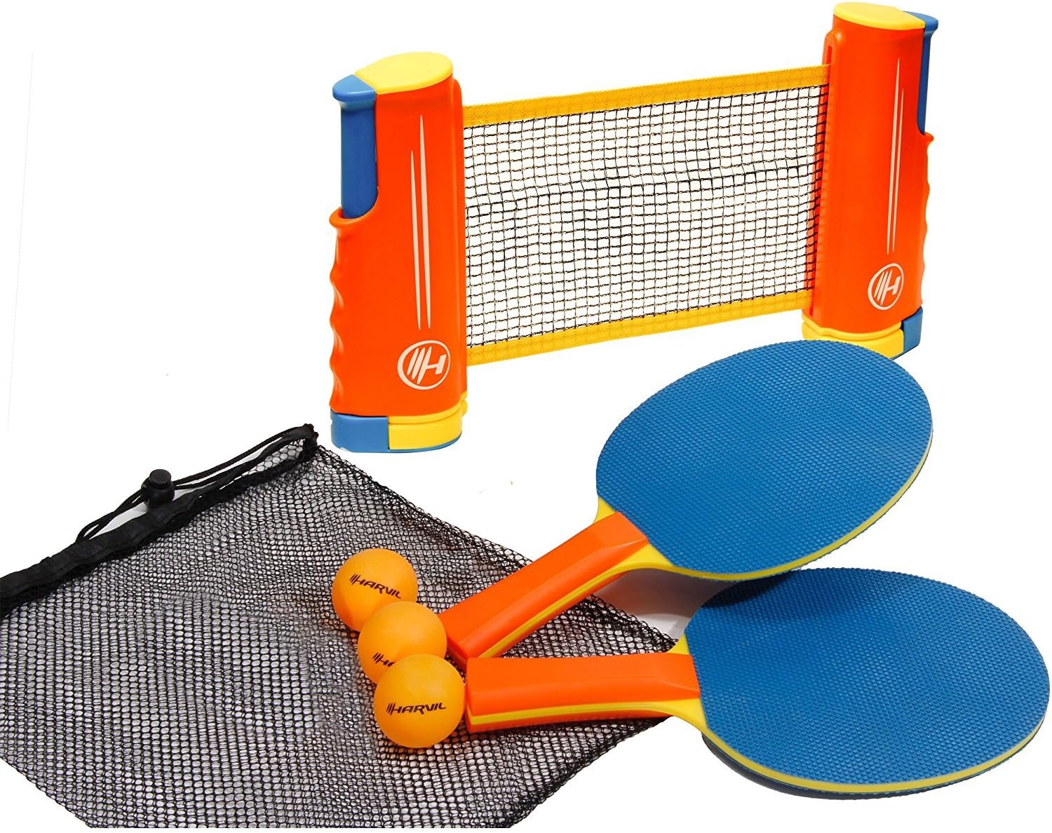Amazon.com : Harvil Portable and Retractable Table Tennis Net Set to-Go ...