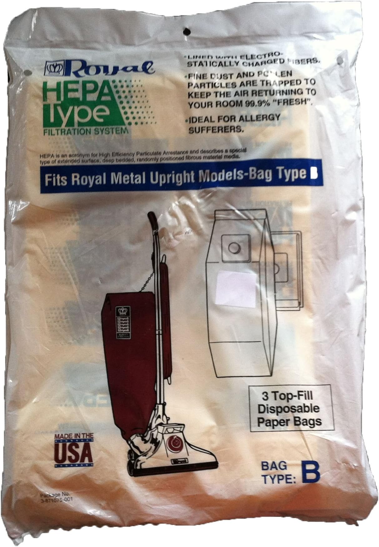 Amazon.com: Royal Type V Royal Aire Filtration Vacuum Bags (7-pack ...