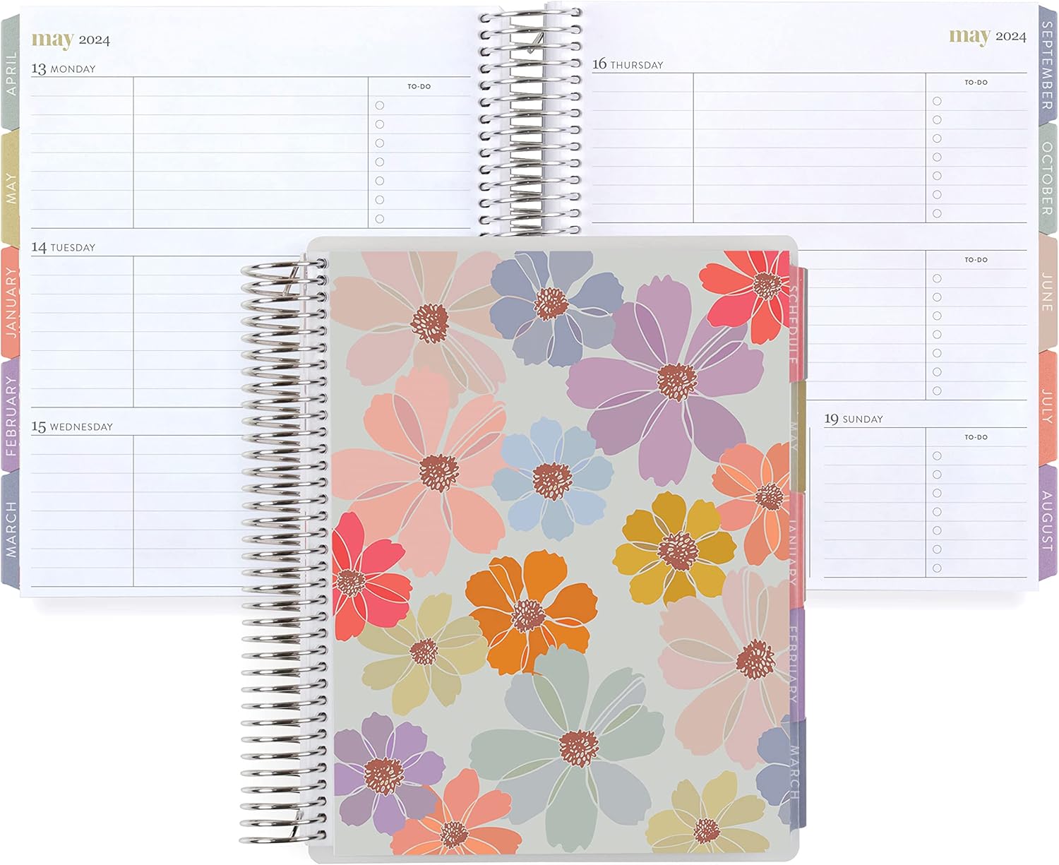 Amazon.com : 7" x 9" Academic 12 Month Planner Spiral Bound (August ...