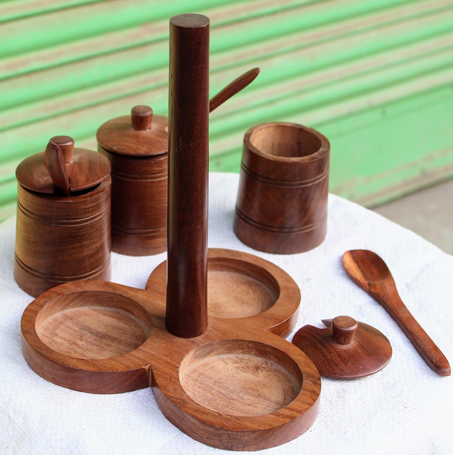 mukhwas tray | Wooden Jars Decorative Box | Mukhwas Tray Set ...